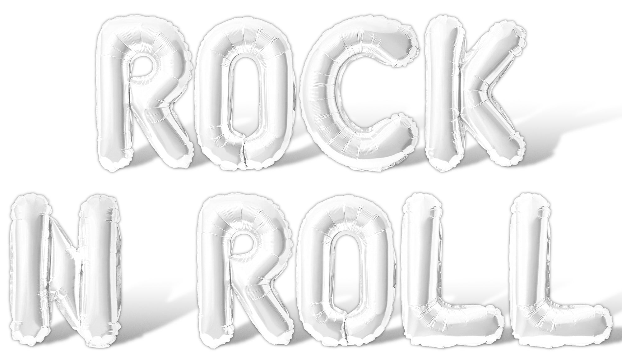 Letter Balloons - ROCK N ROLL 16" Inch Alphabet Letters Foil Mylar ...