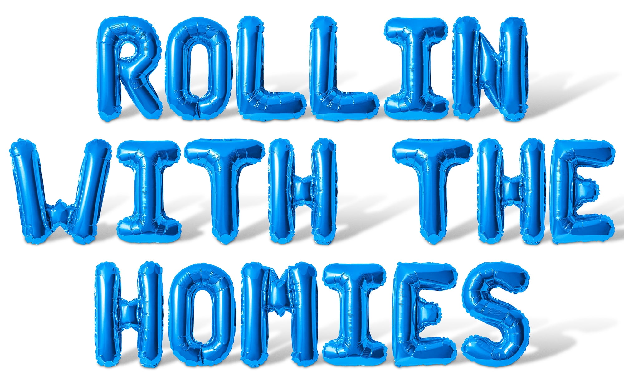 Letter Balloons - ROLLIN WITH THE HOMIES 16" Inch Alphabet Letters Foil ...