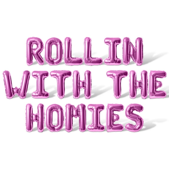 Letter Balloons - ROLLIN WITH THE HOMIES 16" Inch Alphabet Letters Foil ...