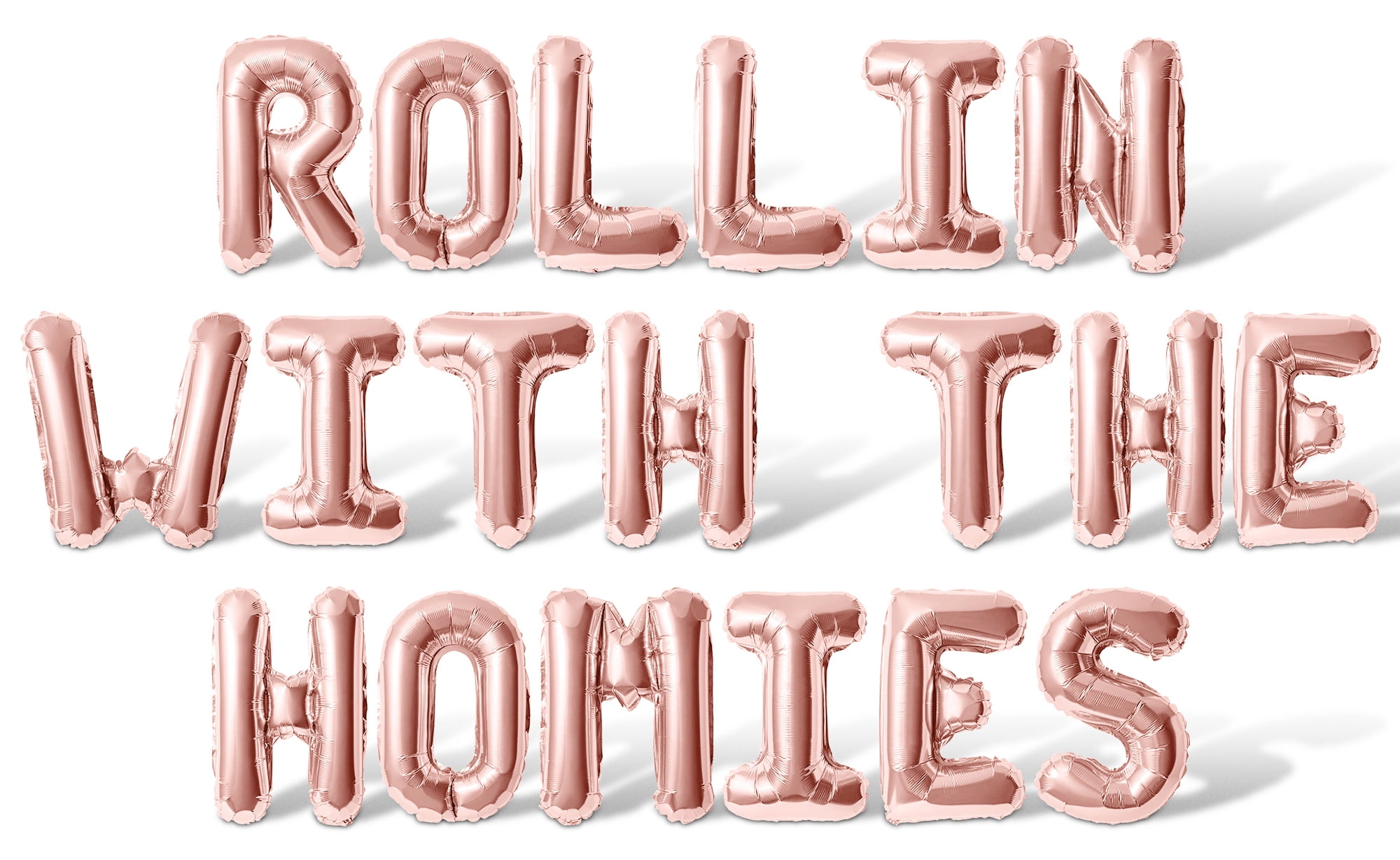 Letter Balloons - ROLLIN WITH THE HOMIES 16" Inch Alphabet Letters Foil ...