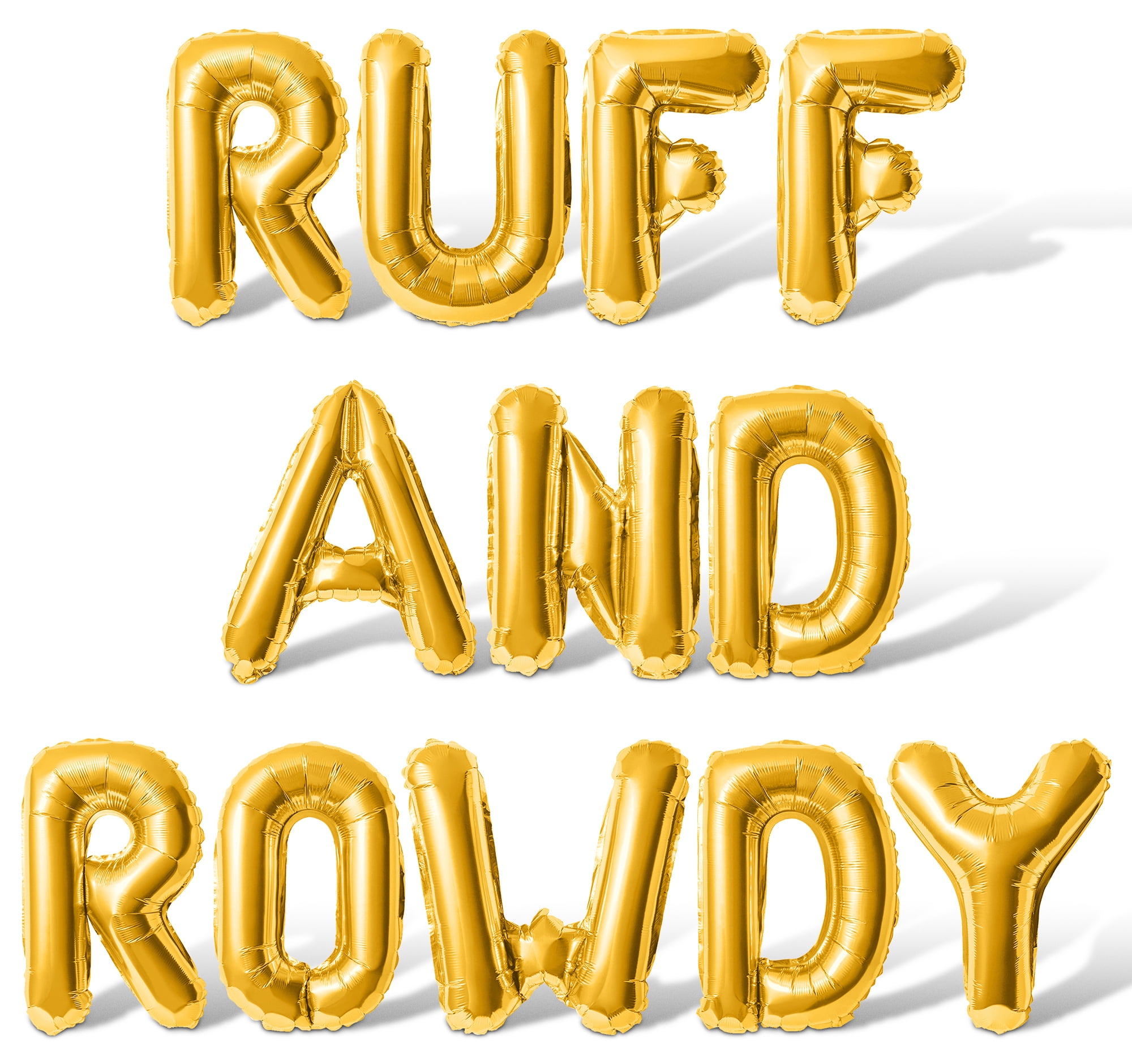 Letter Balloons - RUFF AND ROWDY 16" Inch Alphabet Letters Foil Mylar ...