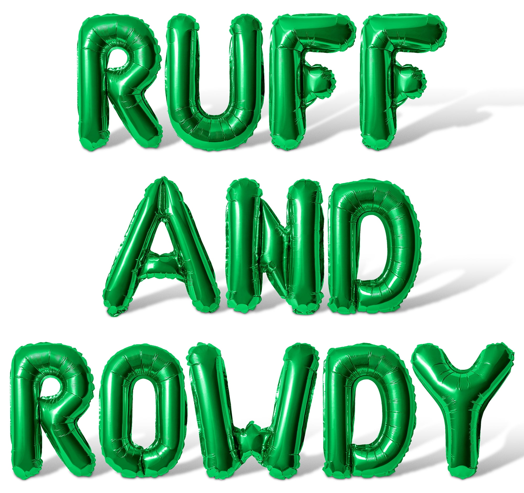 Letter Balloons - RUFF AND ROWDY 16" Inch Alphabet Letters Foil Mylar ...