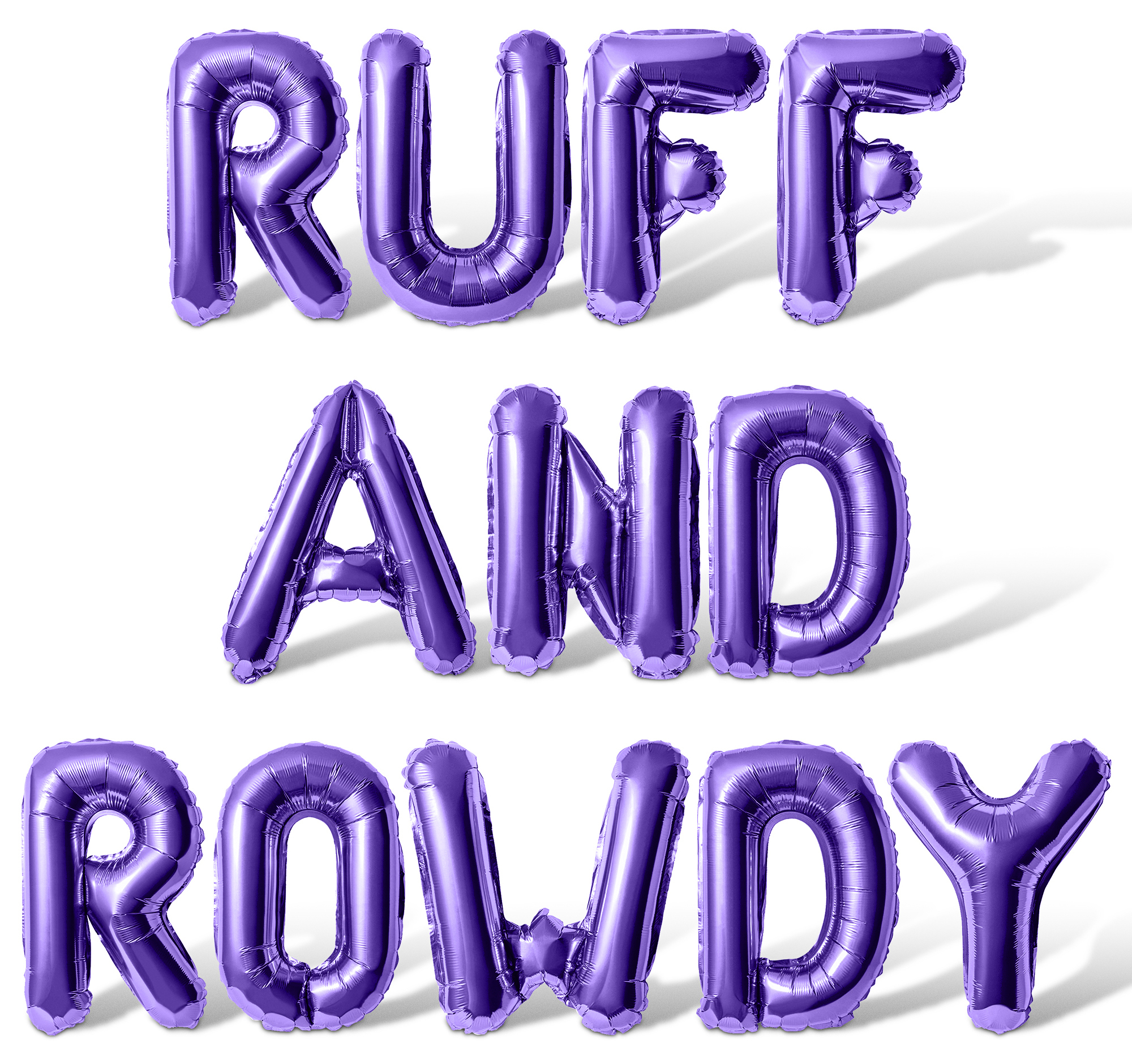 Letter Balloons - RUFF AND ROWDY 16" Inch Alphabet Letters Foil Mylar ...