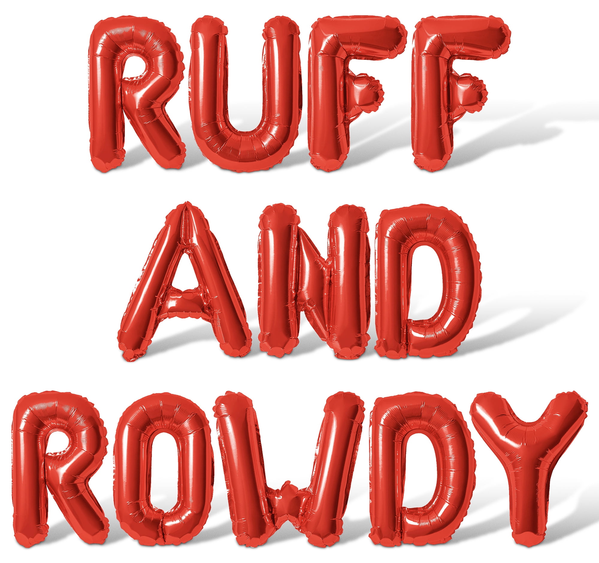 Letter Balloons - RUFF AND ROWDY 16" Inch Alphabet Letters Foil Mylar Balloon Dog Birthday Party ...