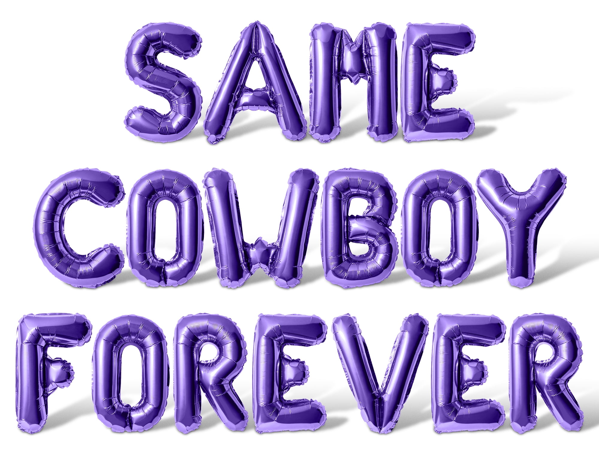 Letter Balloons - SAME COWBOY FOREVER 16" Inch Alphabet Letters Foil ...