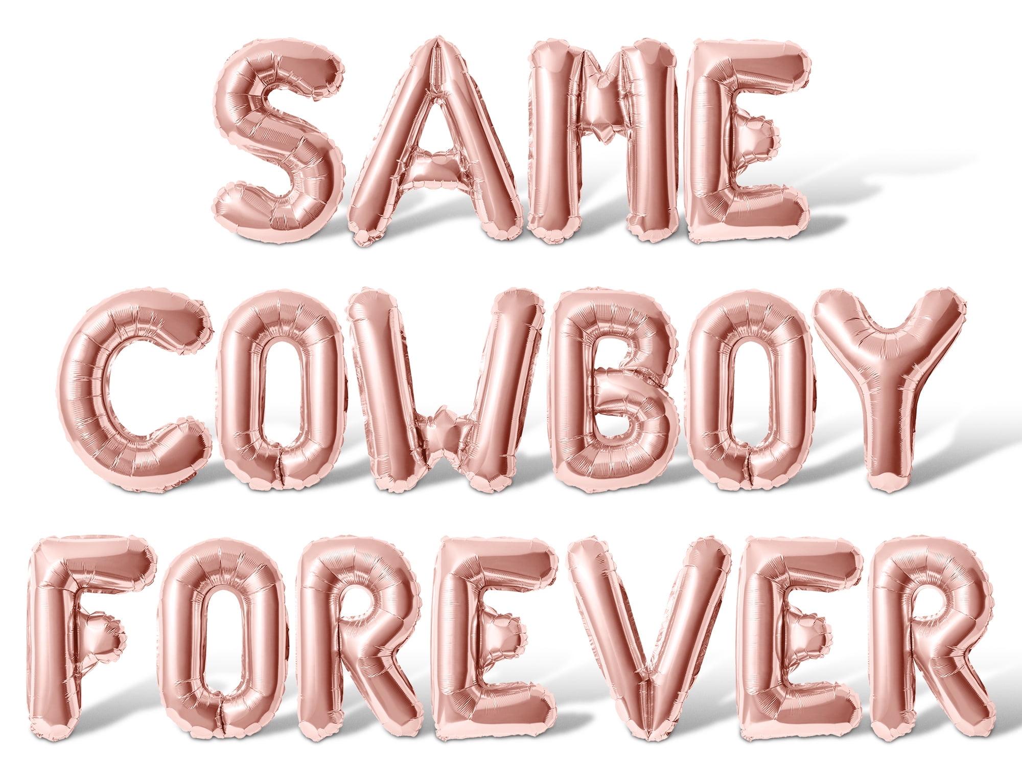 Letter Balloons - SAME COWBOY FOREVER 16" Inch Alphabet Letters Foil ...