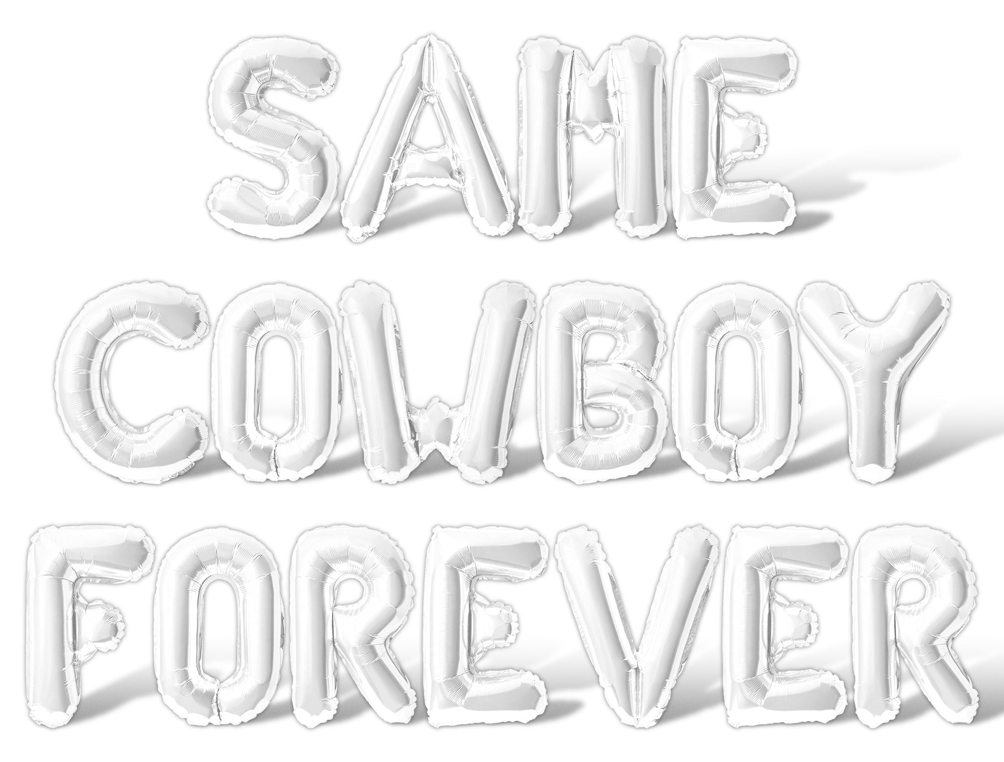 Letter Balloons - SAME COWBOY FOREVER 16" Inch Alphabet Letters Foil ...