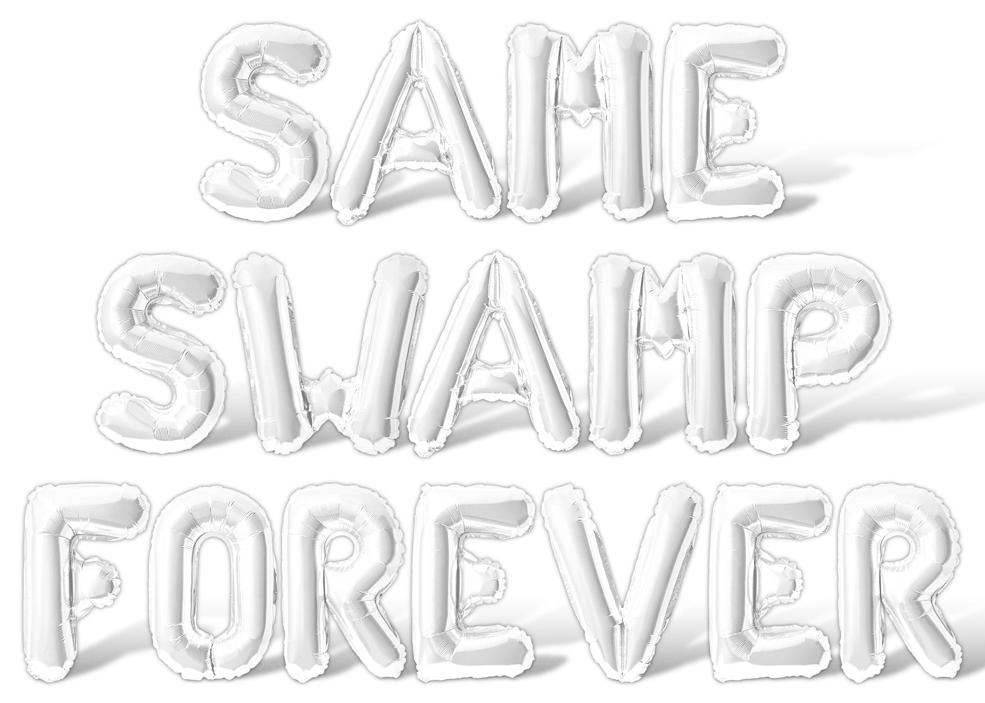 Letter Balloons - SAME SWAMP FOREVER 16" Inch Alphabet Letters Foil ...