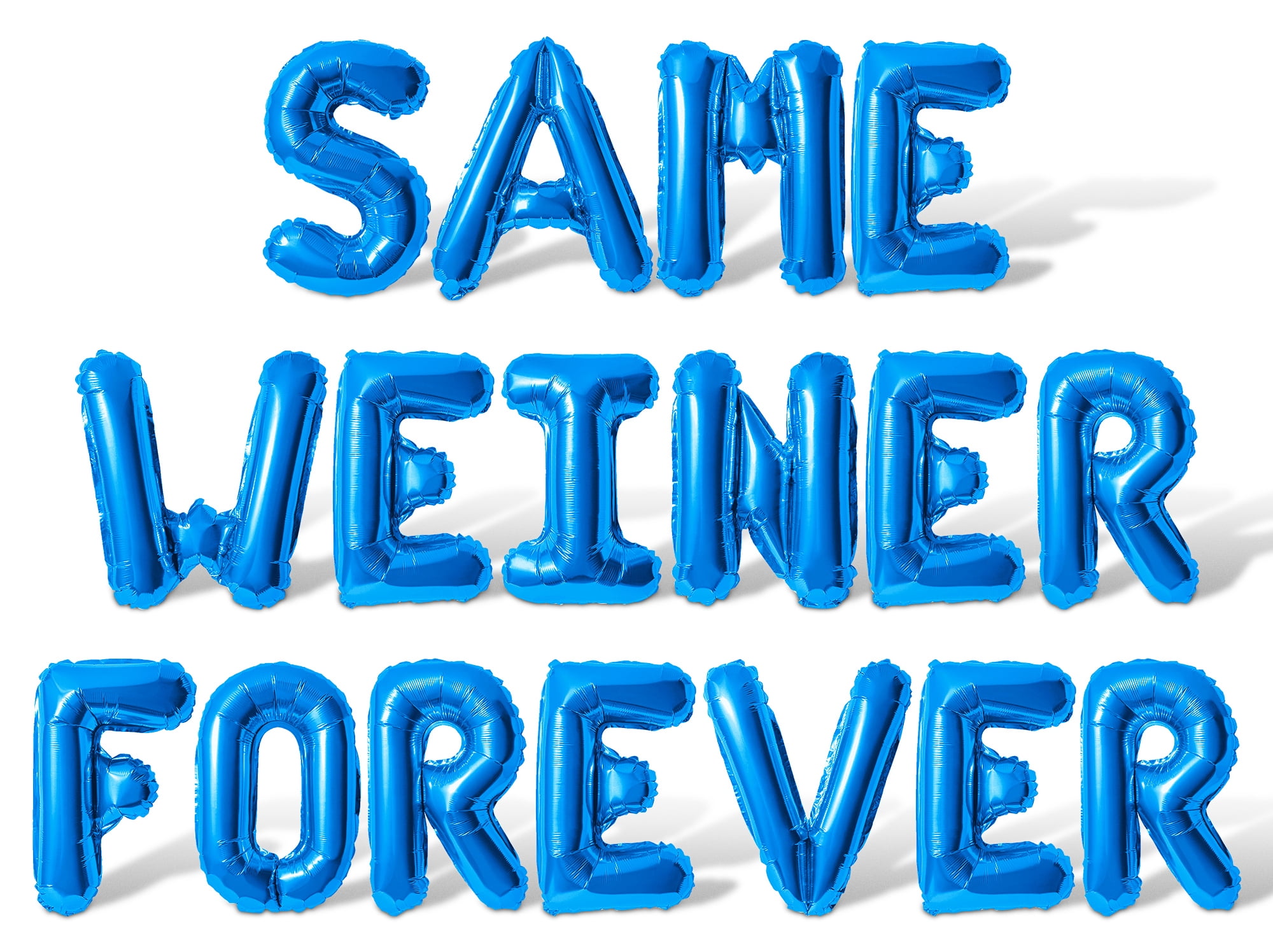 Letter Balloons - SAME WEINER FOREVER 16" Inch Alphabet Letters Foil ...