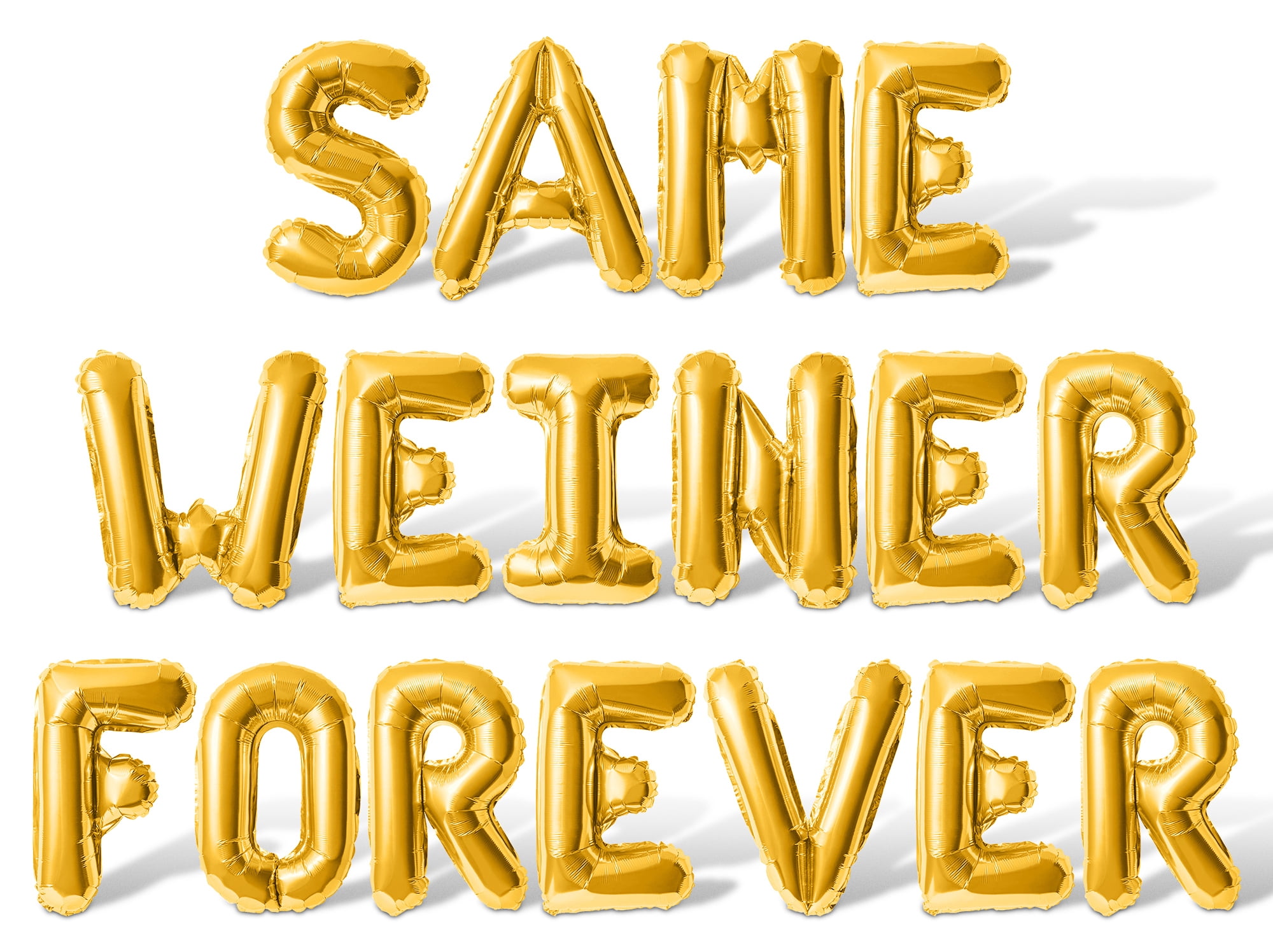 Letter Balloons - SAME WEINER FOREVER 16" Inch Alphabet Letters Foil ...