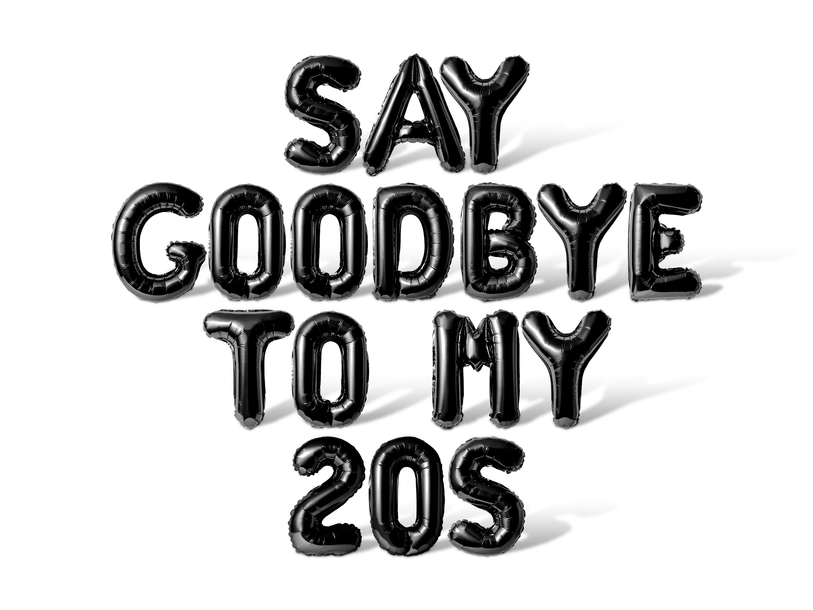 Letter Balloons - SAY GOODBYE TO MY 20S 16" Inch Alphabet Letters Foil ...