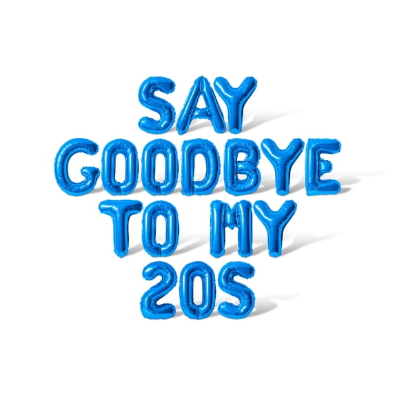 Letter Balloons - SAY GOODBYE TO MY 20S 16" Inch Alphabet Letters Foil ...