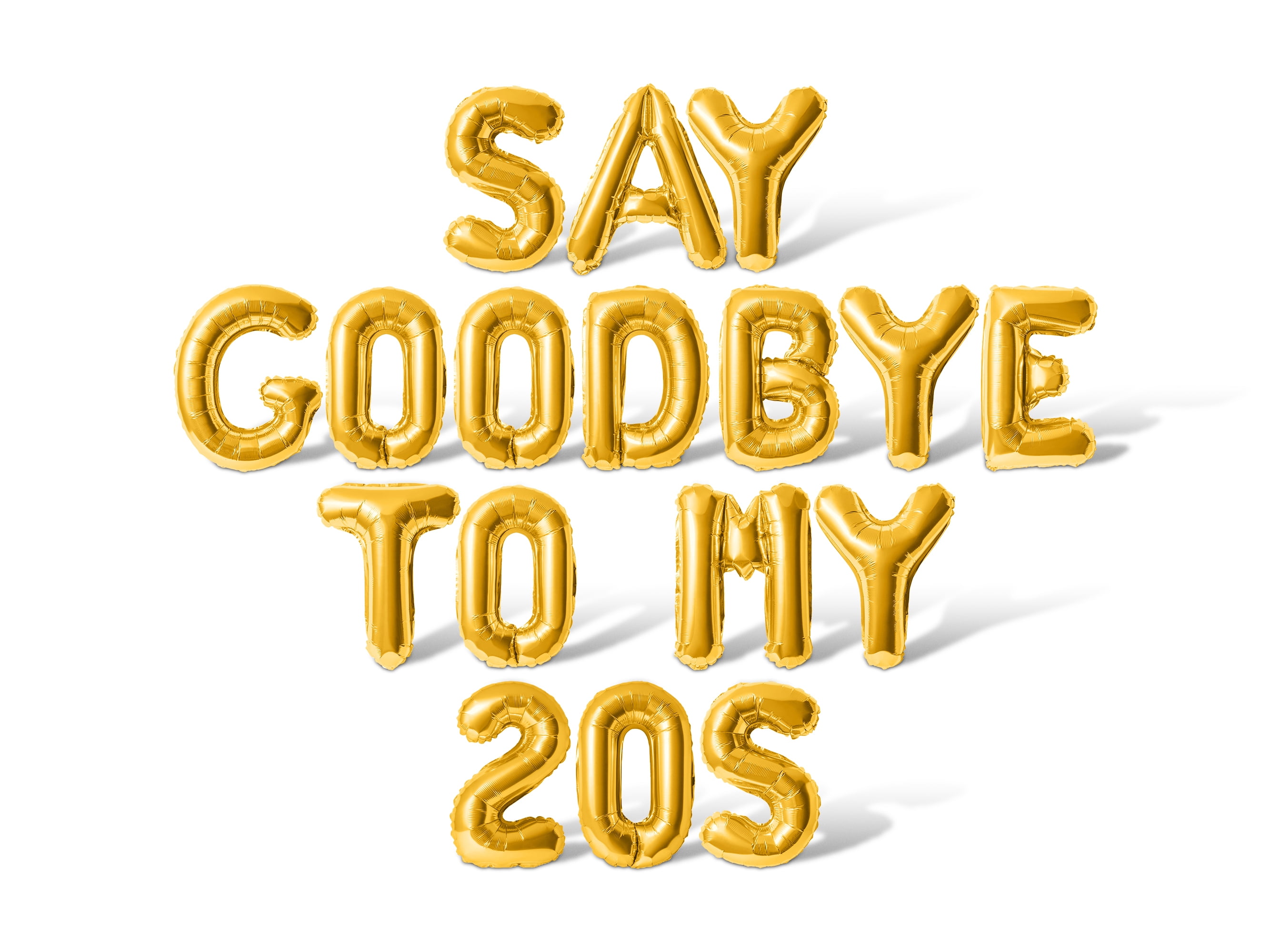 Letter Balloons - SAY GOODBYE TO MY 20S 16" Inch Alphabet Letters Foil Mylar Balloon Birthday ...