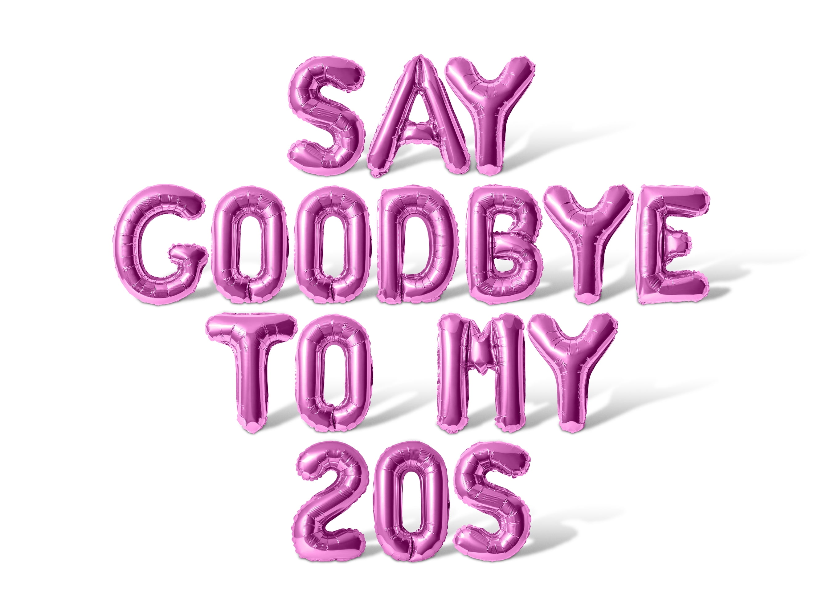 Letter Balloons - SAY GOODBYE TO MY 20S 16" Inch Alphabet Letters Foil ...