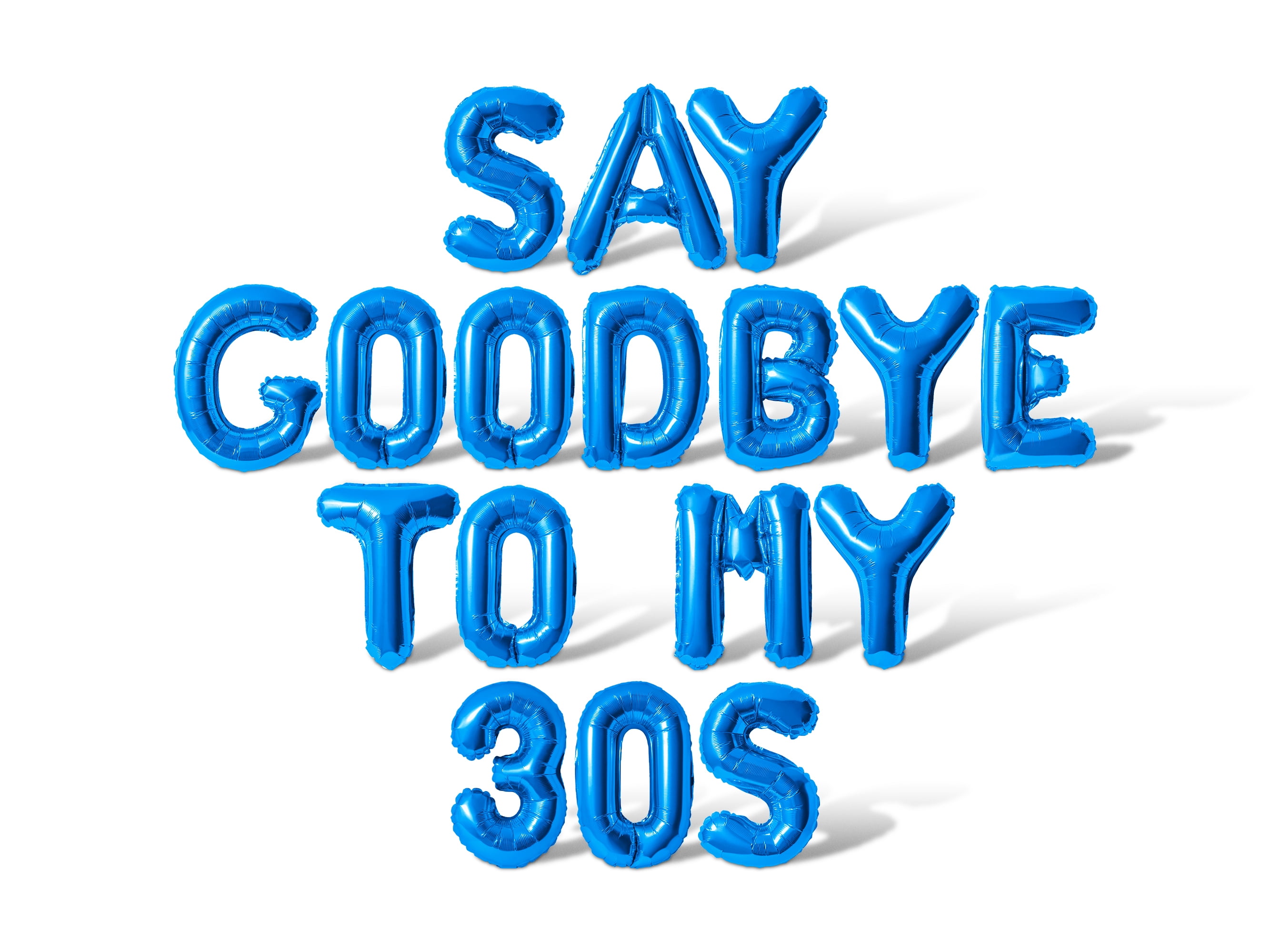 Letter Balloons - SAY GOODBYE TO MY 30S 16" Inch Alphabet Letters Foil ...