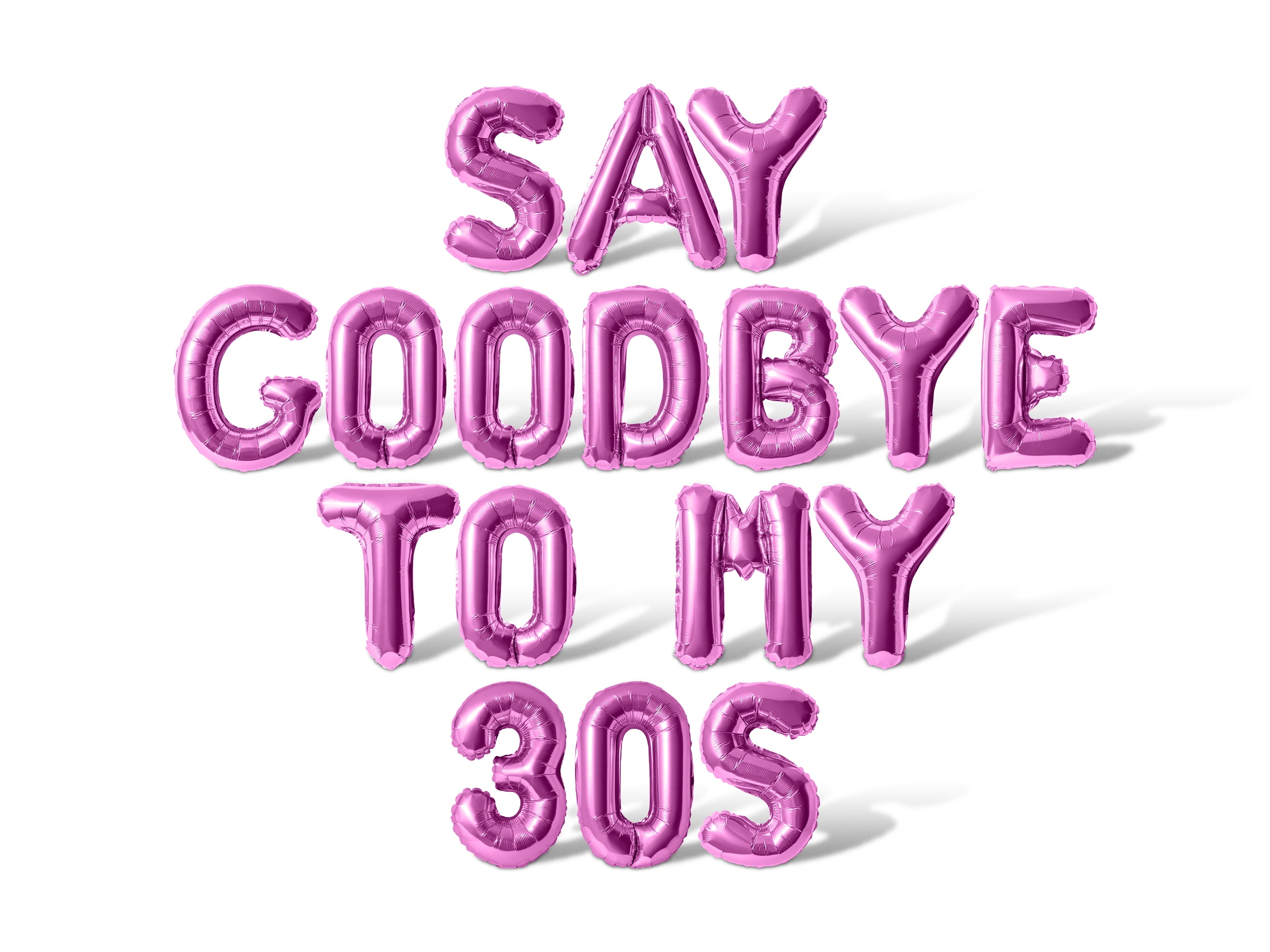 Letter Balloons - SAY GOODBYE TO MY 30S 16" Inch Alphabet Letters Foil ...