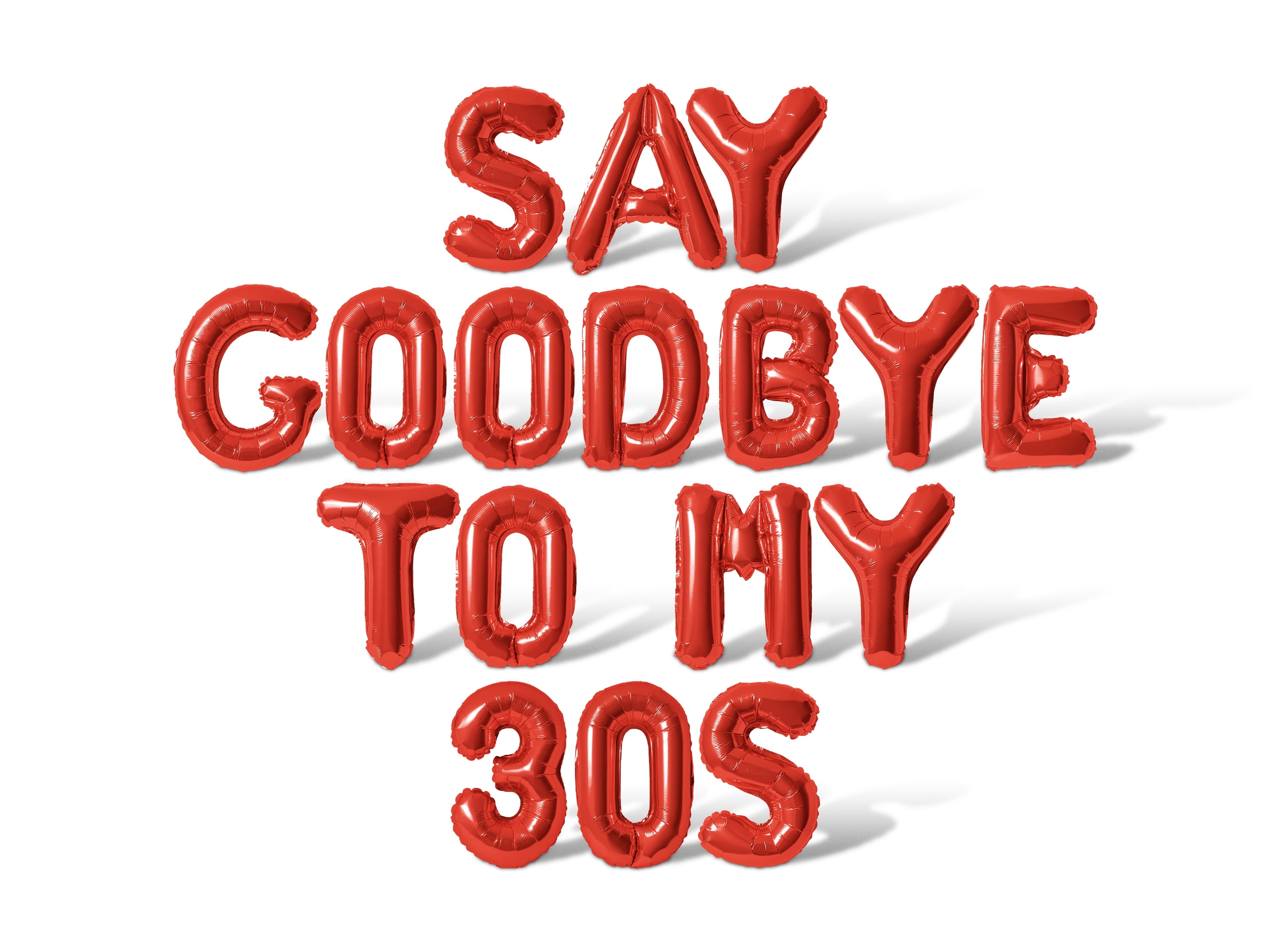 Letter Balloons - SAY GOODBYE TO MY 30S 16" Inch Alphabet Letters Foil ...