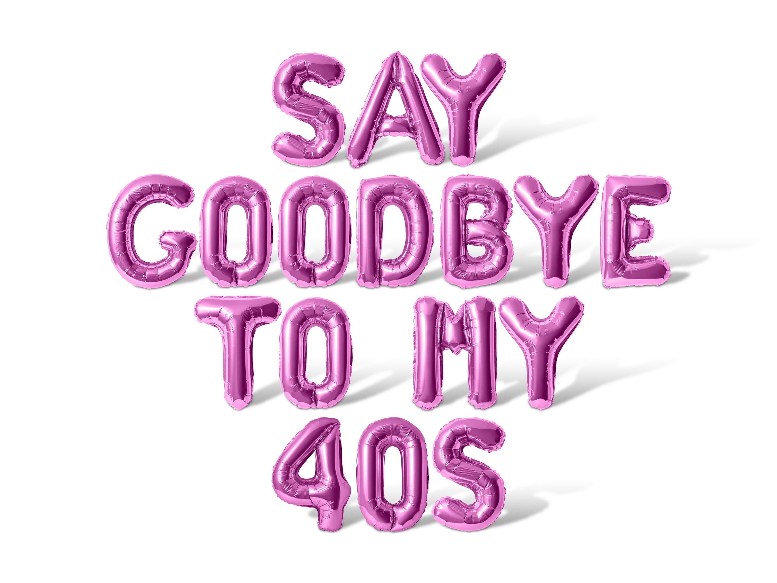 Letter Balloons - SAY GOODBYE TO MY 40S 16" Inch Alphabet Letters Foil ...