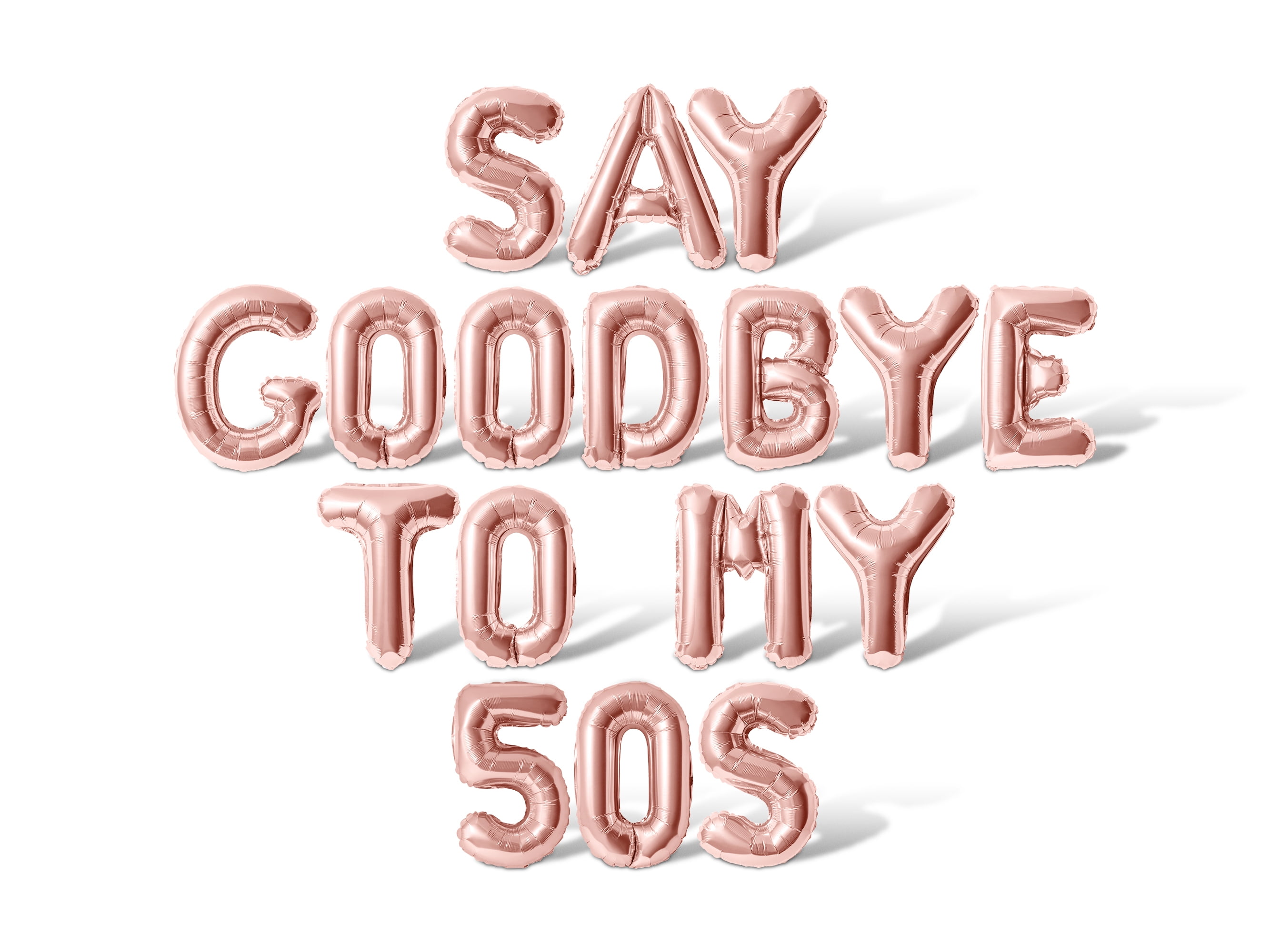 Letter Balloons - SAY GOODBYE TO MY 50S 16" Inch Alphabet Letters Foil ...