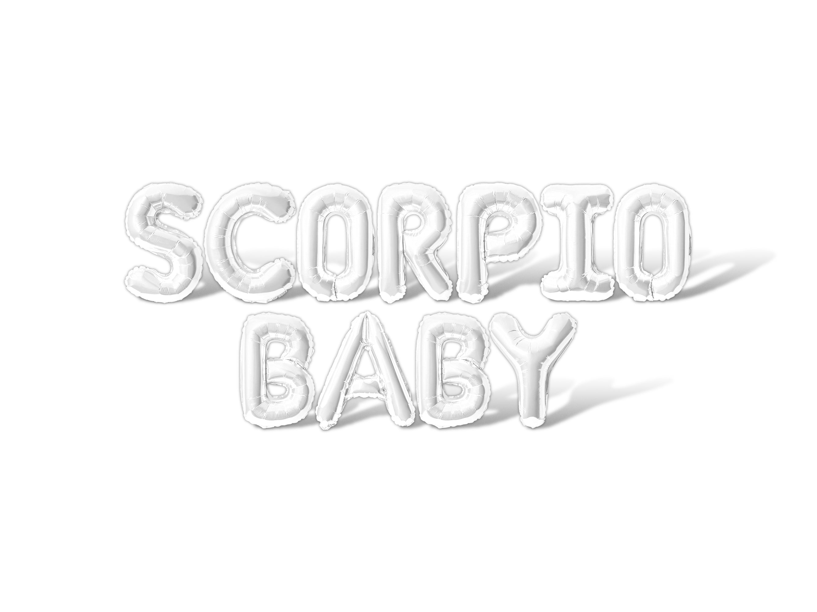 Letter Balloons - SCORPIO BABY 16" Inch Alphabet Letters Foil Mylar ...