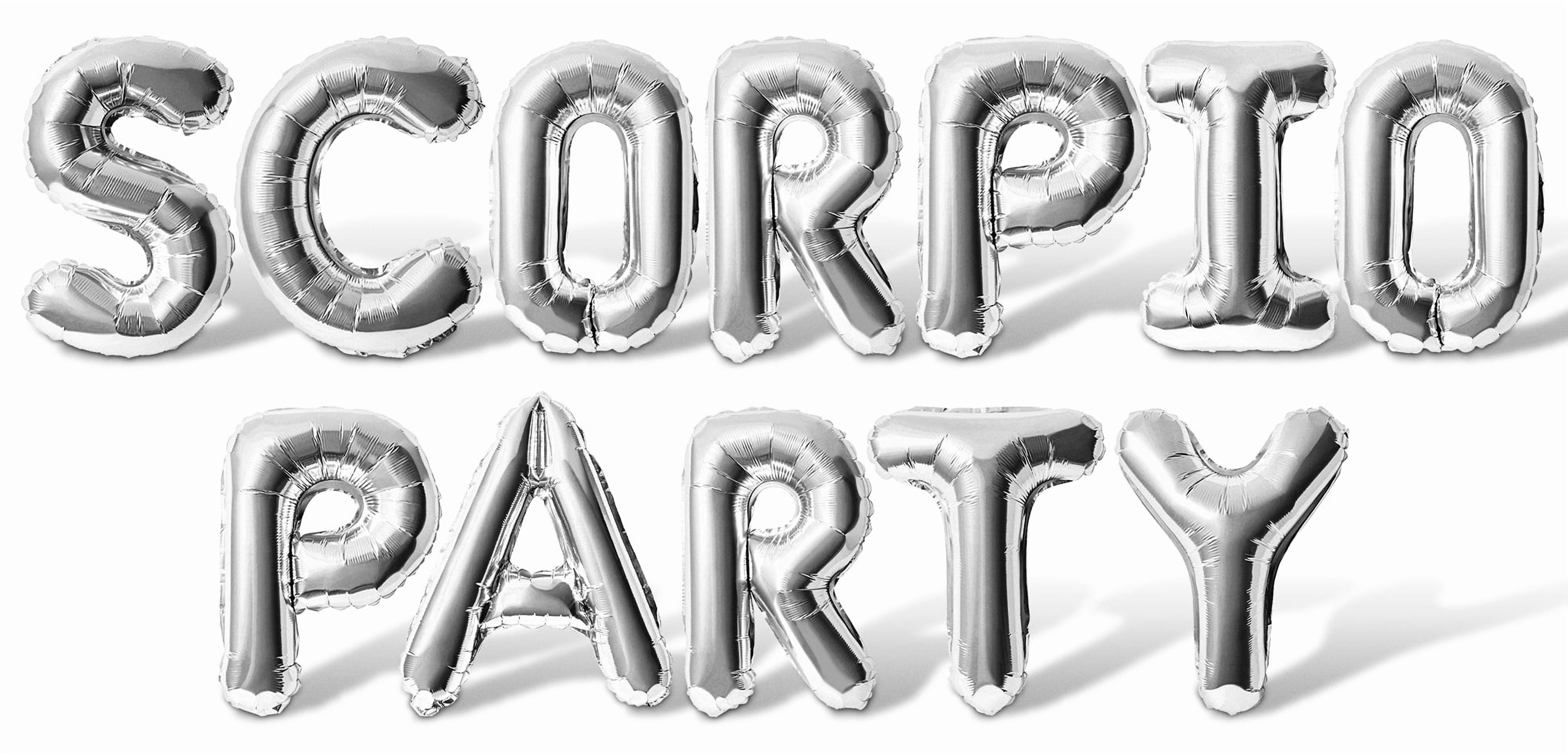 Letter Balloons - SCORPIO PARTY 16" Inch Alphabet Letters Foil Mylar ...