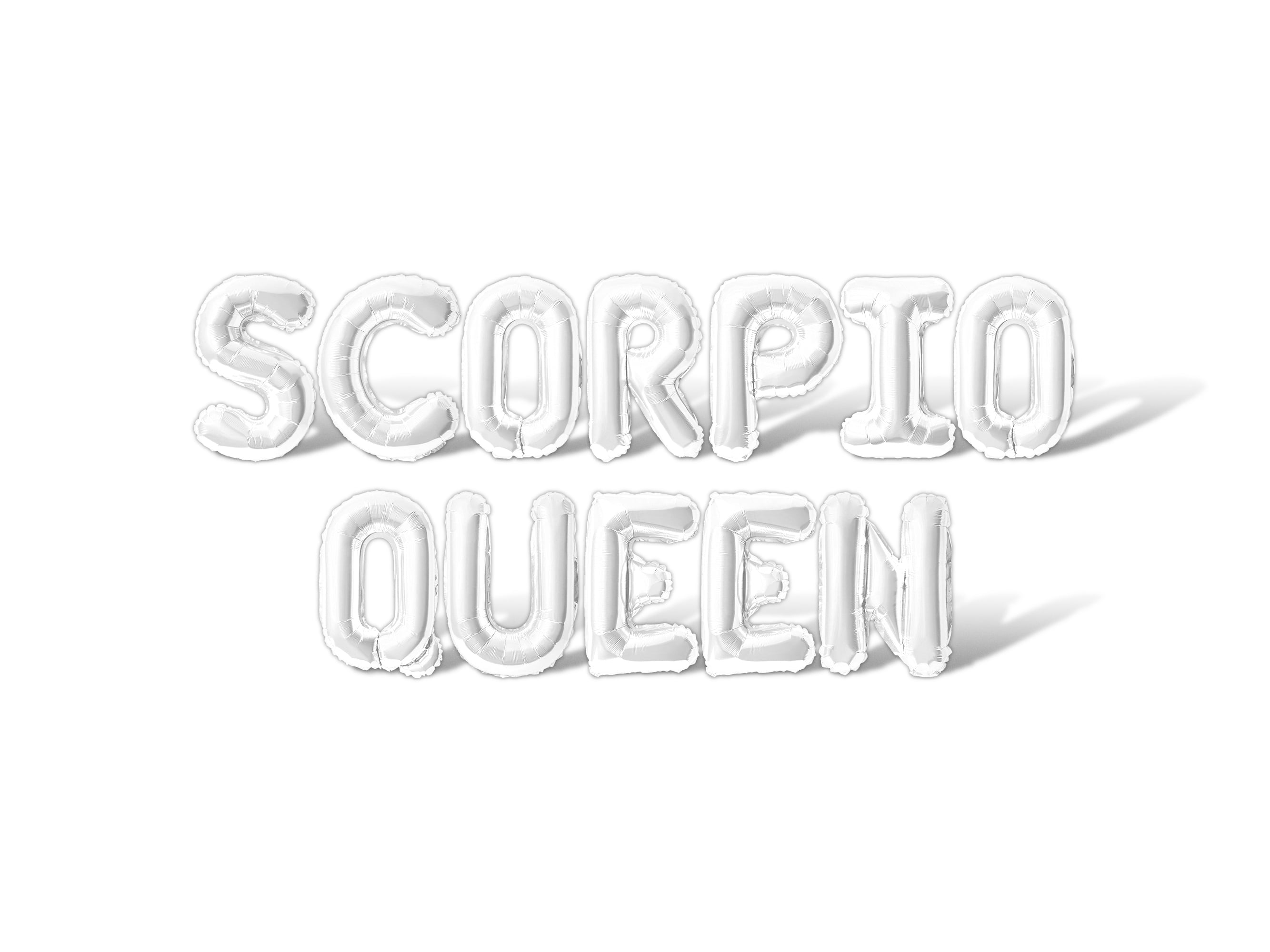 Letter Balloons - SCORPIO QUEEN 16" Inch Alphabet Letters Foil Mylar ...