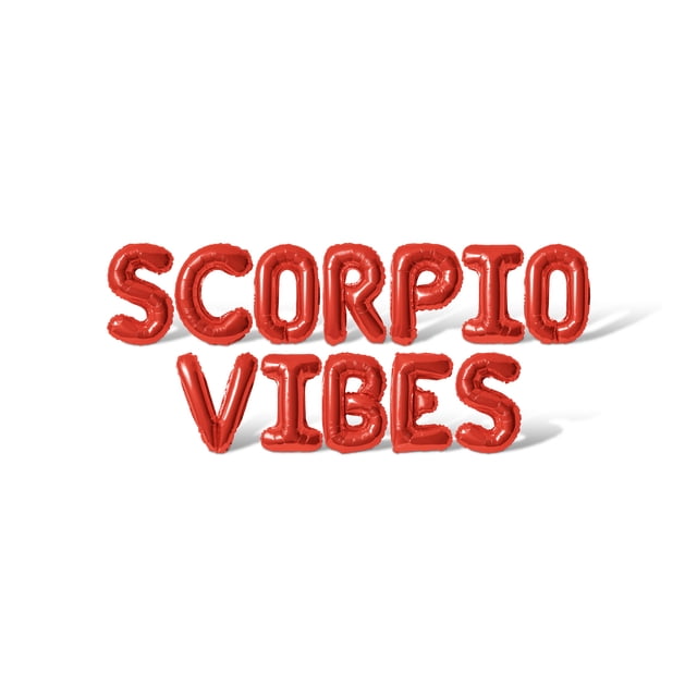 Letter Balloons - SCORPIO VIBES 16" Inch Alphabet Letters Foil Mylar ...