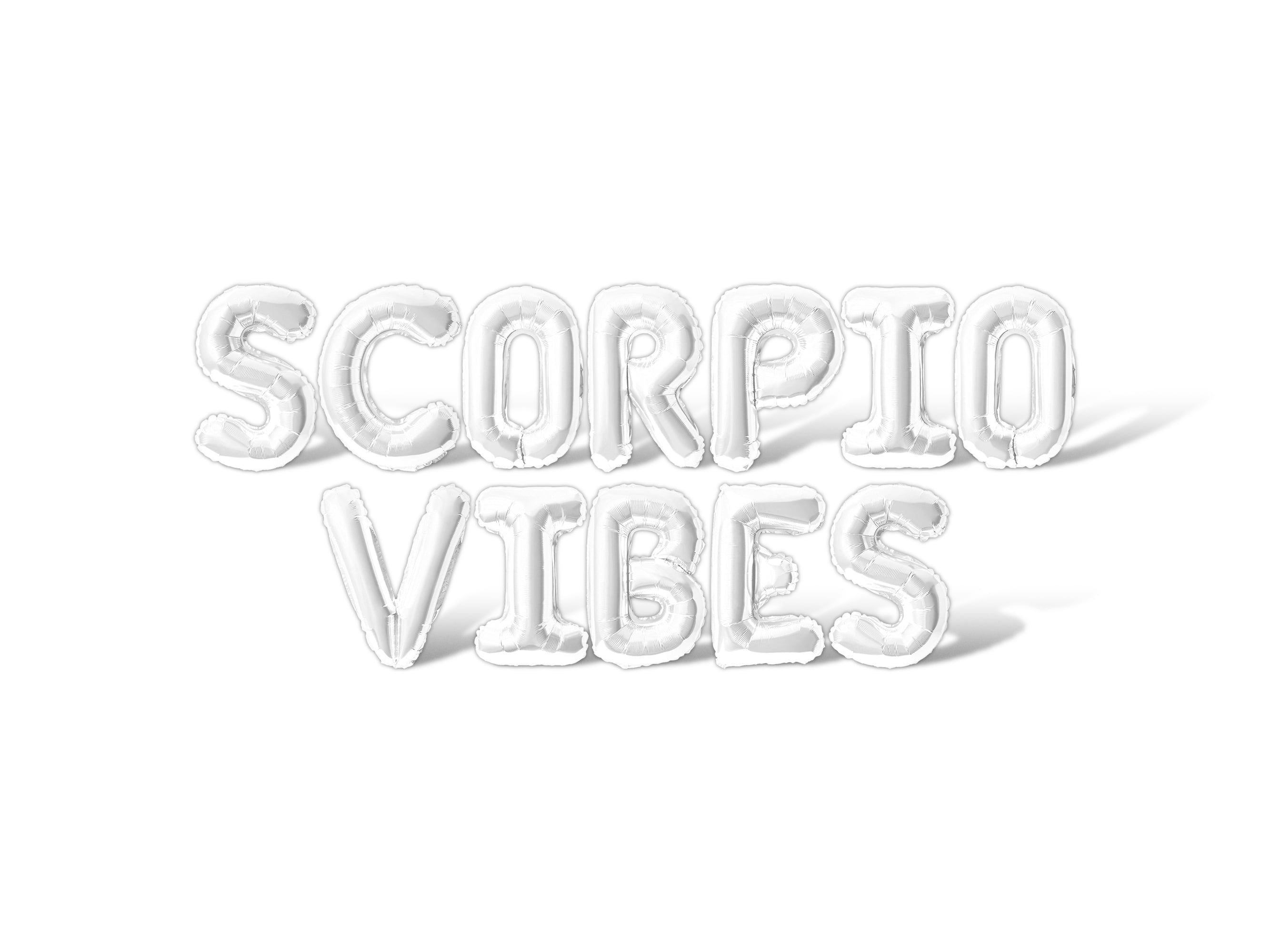 Letter Balloons - SCORPIO VIBES 16" Inch Alphabet Letters Foil Mylar ...
