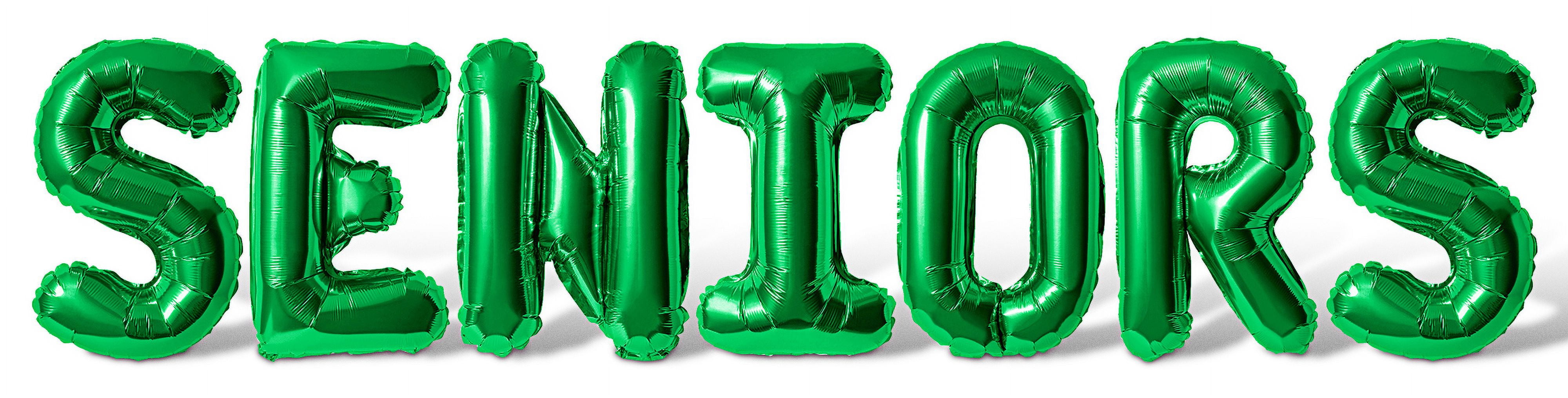 Letter Balloons - SENIORS 16" Inch Alphabet Letters Foil Mylar Balloon ...