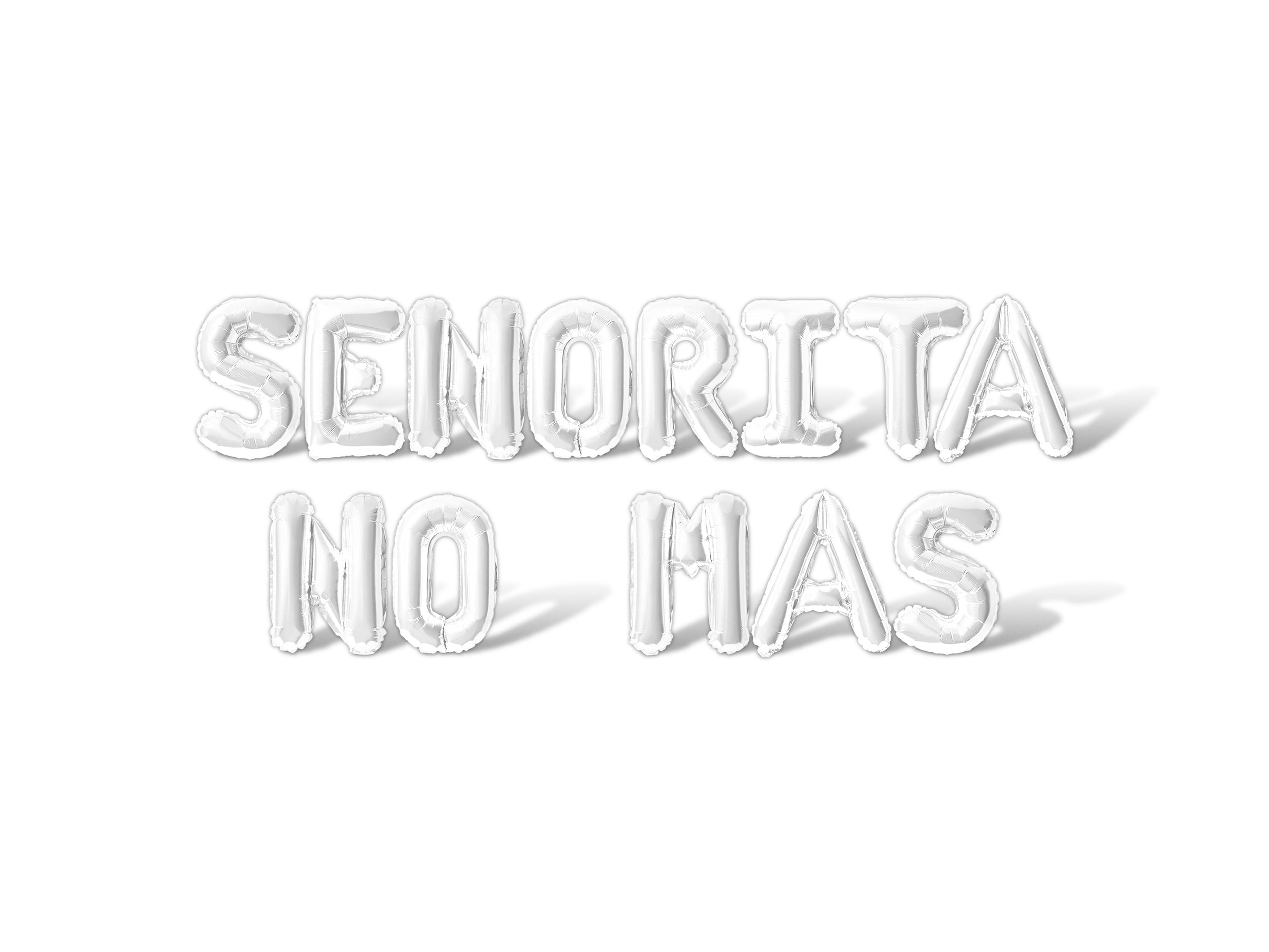 Letter Balloons - SENORITA NO MAS 16" Inch Alphabet Letters Foil Mylar ...