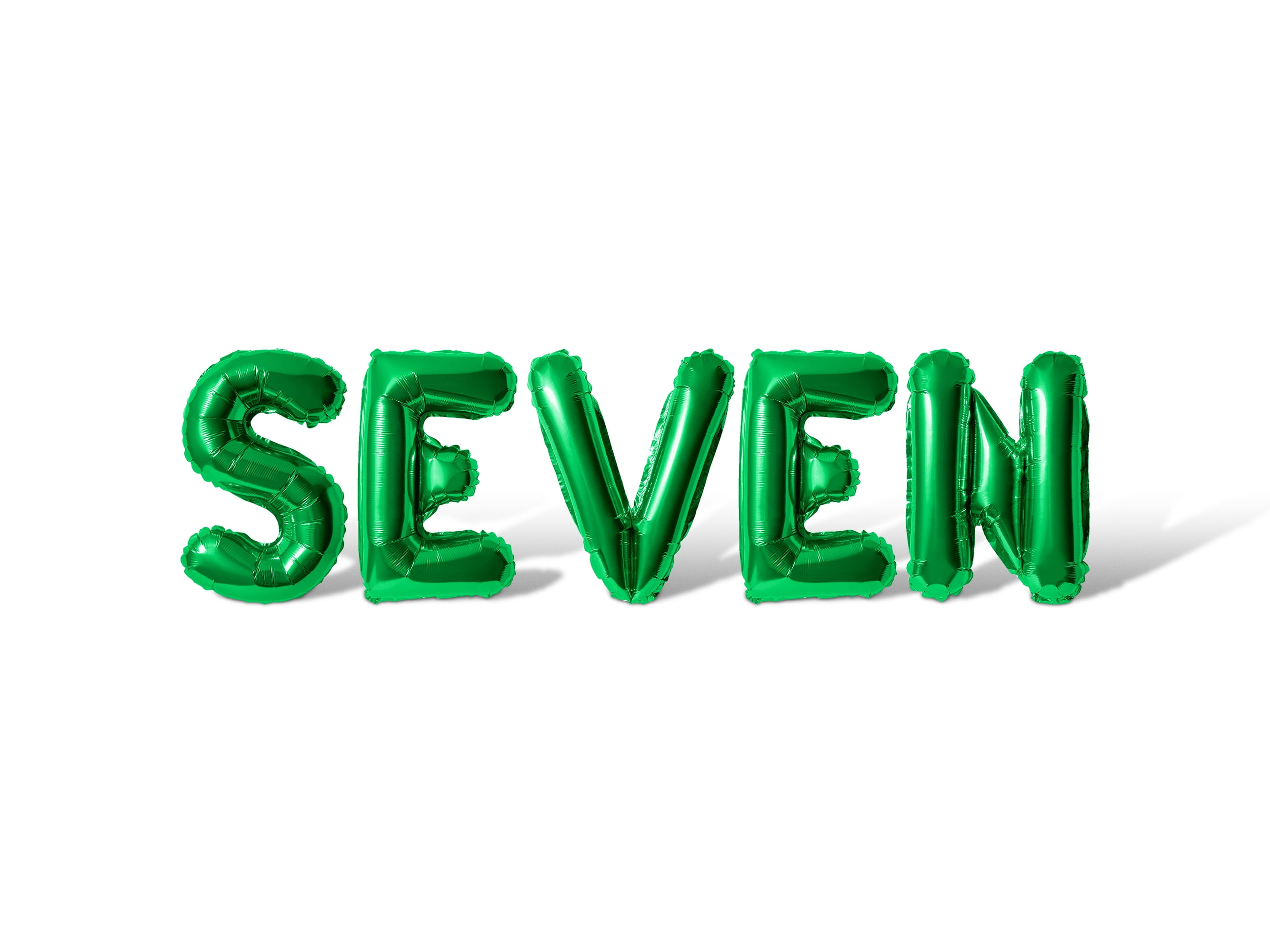 Letter Balloons - SEVEN 16" Inch Alphabet Letters Foil Mylar Balloon ...