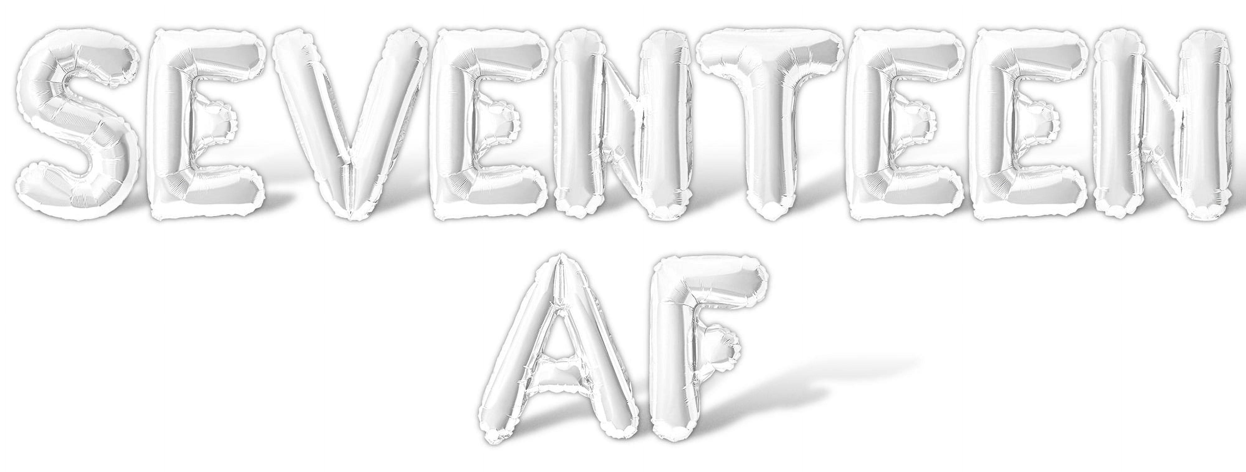 Letter Balloons - SEVENTEEN AF 16" Inch Alphabet Letters Foil Mylar ...