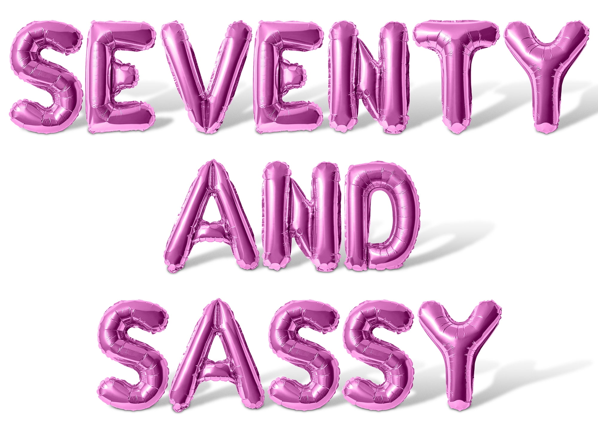 Letter Balloons - SEVENTY AND SASSY 16" Inch Alphabet Letters Foil ...