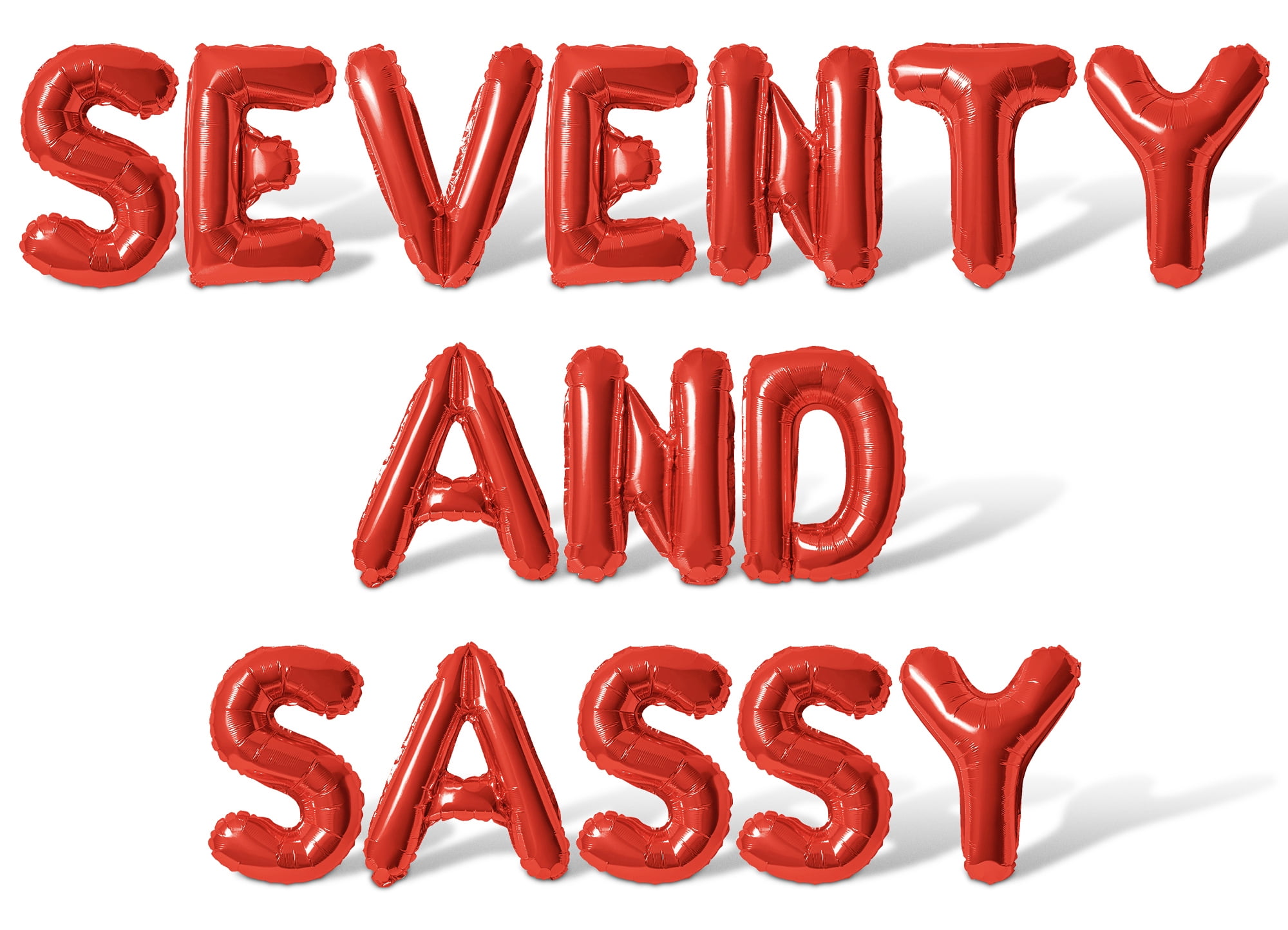 Letter Balloons - SEVENTY AND SASSY 16" Inch Alphabet Letters Foil ...