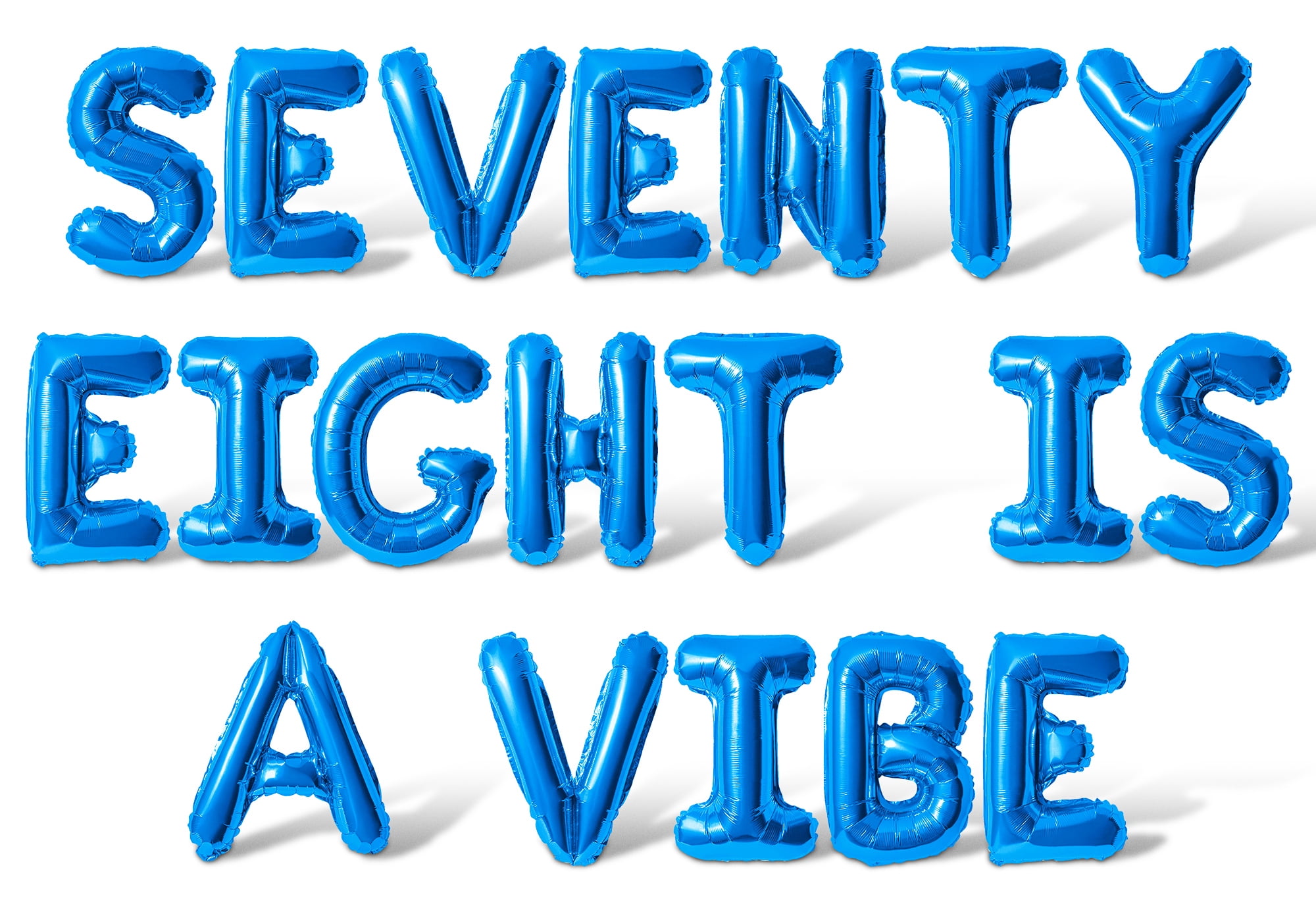Letter Balloons - SEVENTY EIGHT IS A VIBE 16" Inch Alphabet Letters ...