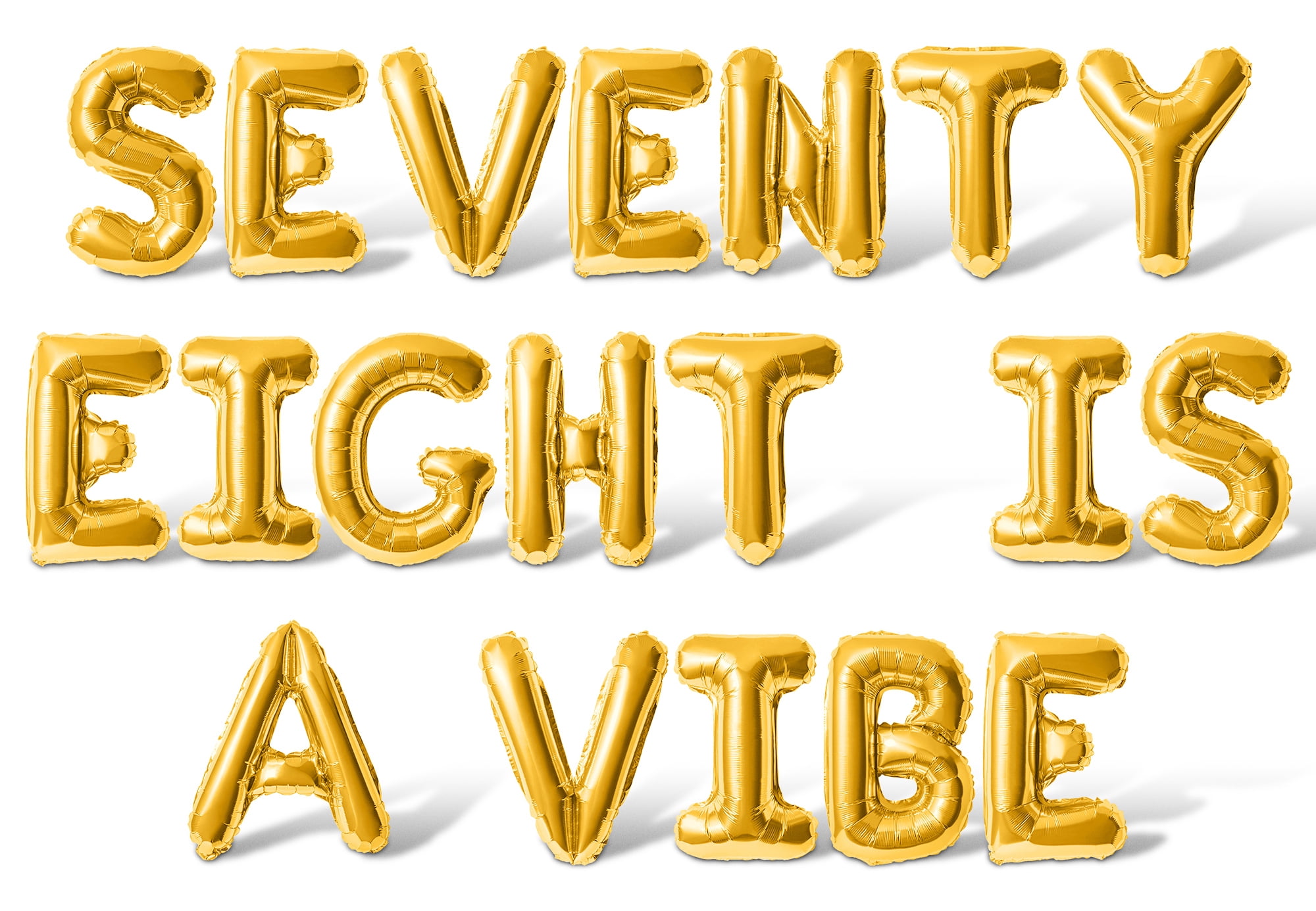 Letter Balloons - SEVENTY EIGHT IS A VIBE 16" Inch Alphabet Letters ...