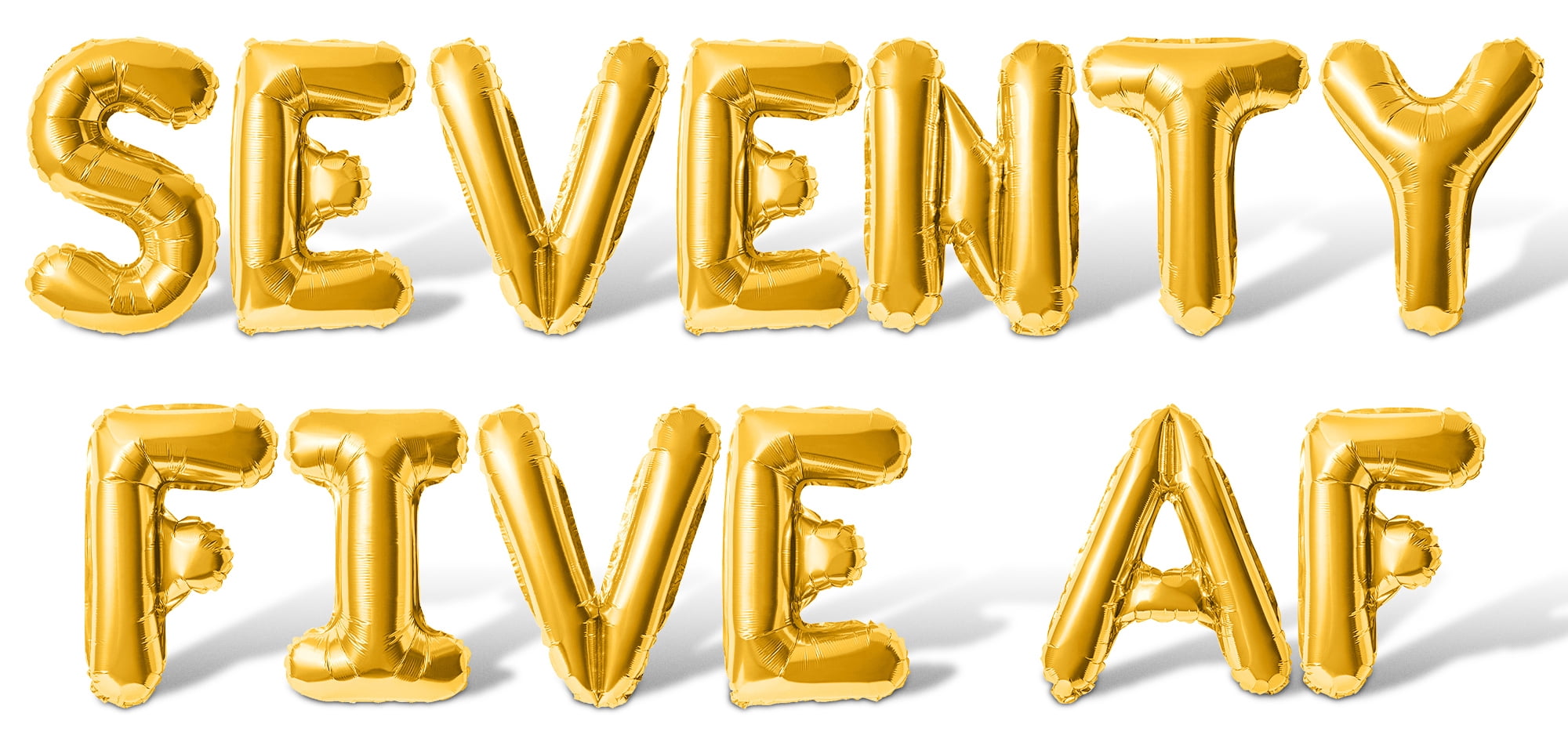 Letter Balloons - SEVENTY FIVE AF 16" Inch Alphabet Letters Foil Mylar ...