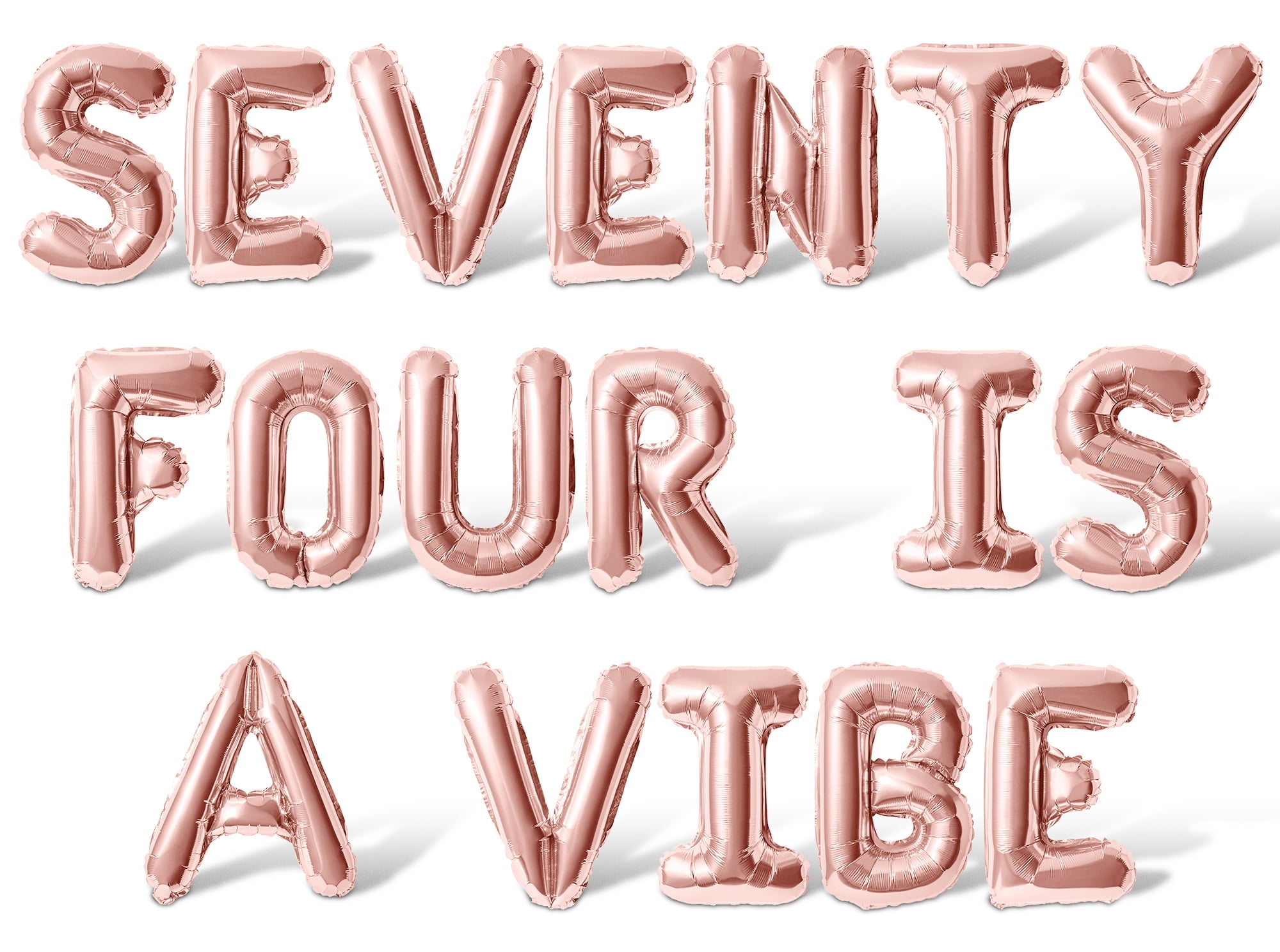 Letter Balloons - SEVENTY FOUR IS A VIBE 16" Inch Alphabet Letters Foil ...