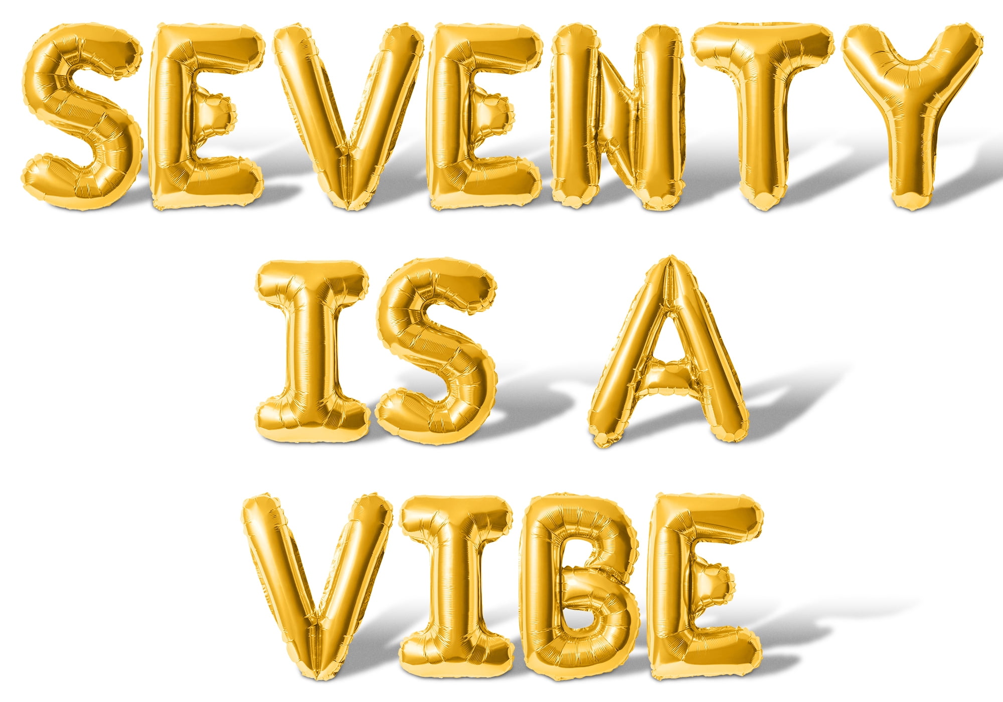Letter Balloons - SEVENTY IS A VIBE 16" Inch Alphabet Letters Foil ...
