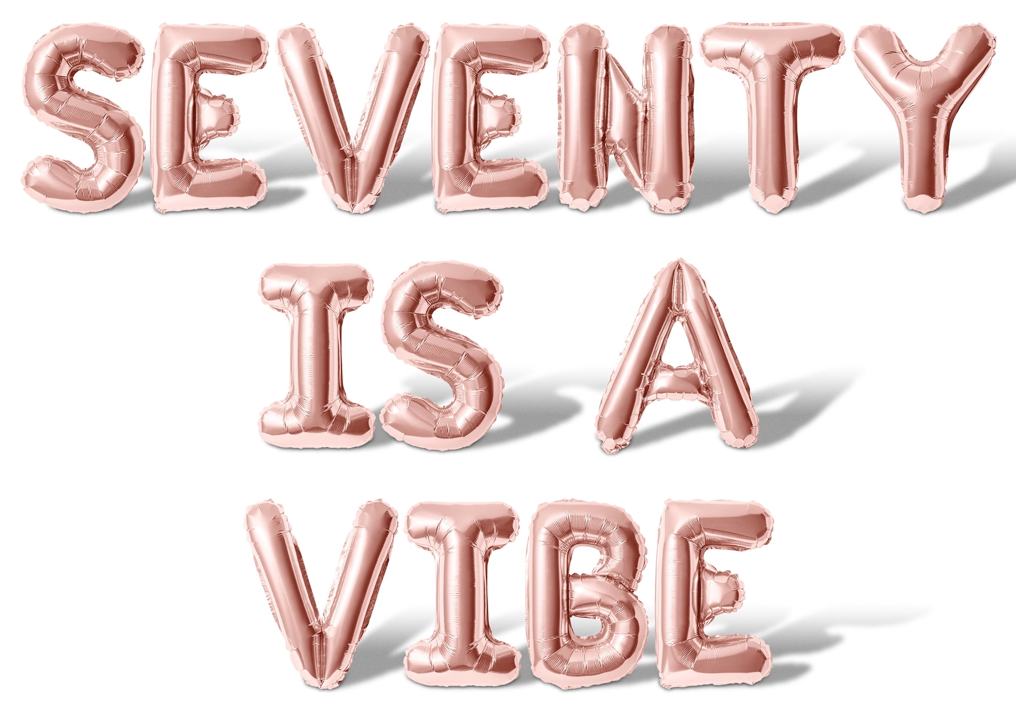 Letter Balloons - SEVENTY IS A VIBE 16" Inch Alphabet Letters Foil ...