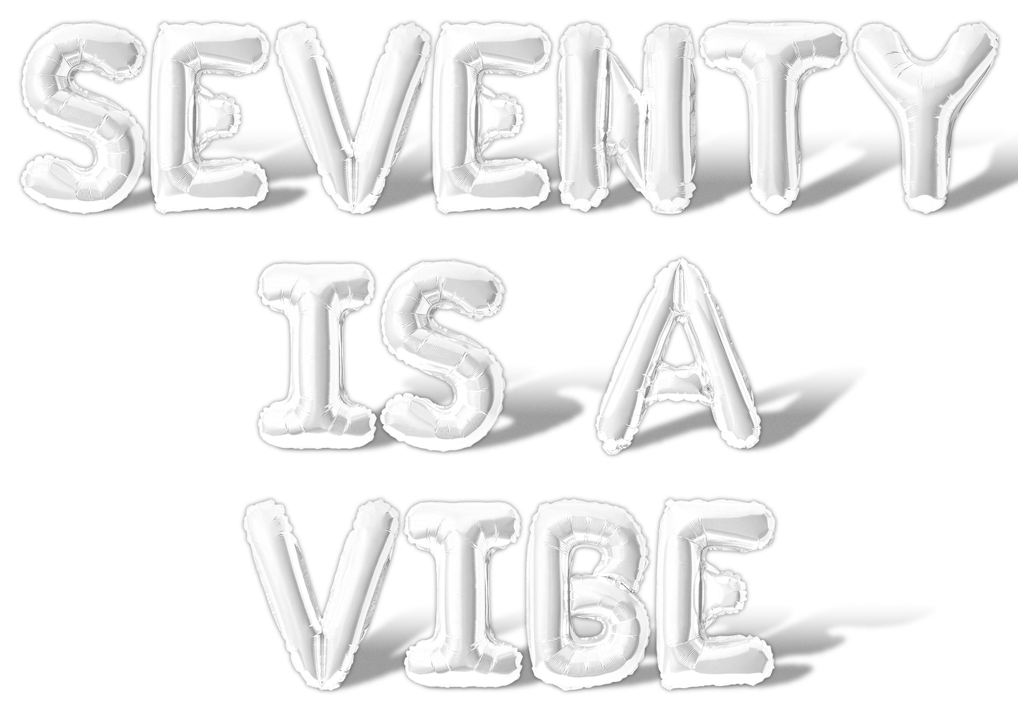 Letter Balloons - SEVENTY IS A VIBE 16" Inch Alphabet Letters Foil ...