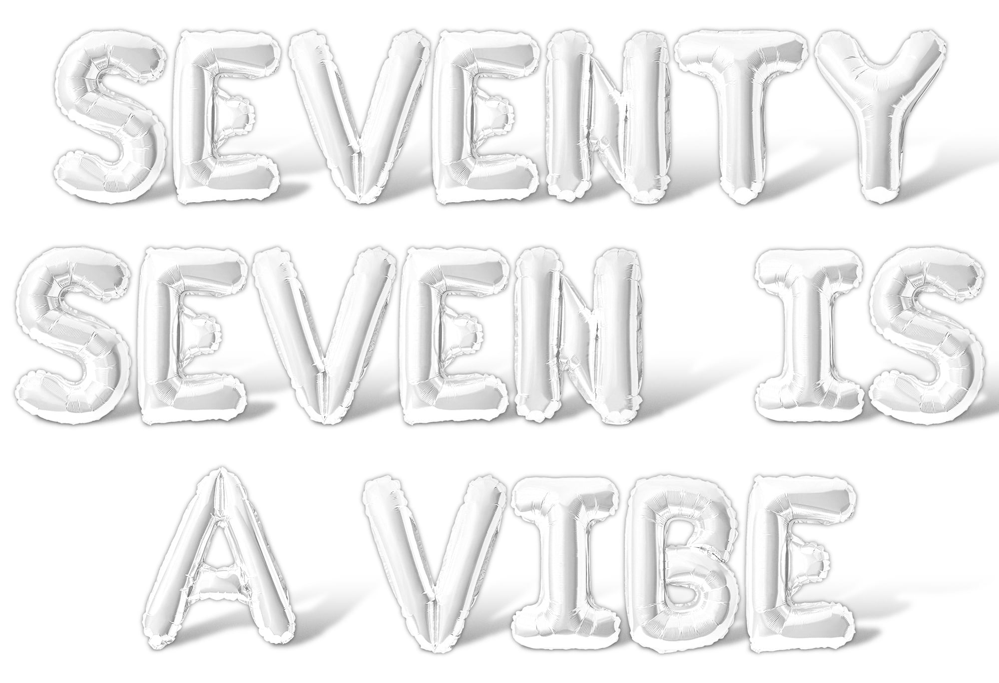 Letter Balloons - SEVENTY SEVEN IS A VIBE 16" Inch Alphabet Letters ...
