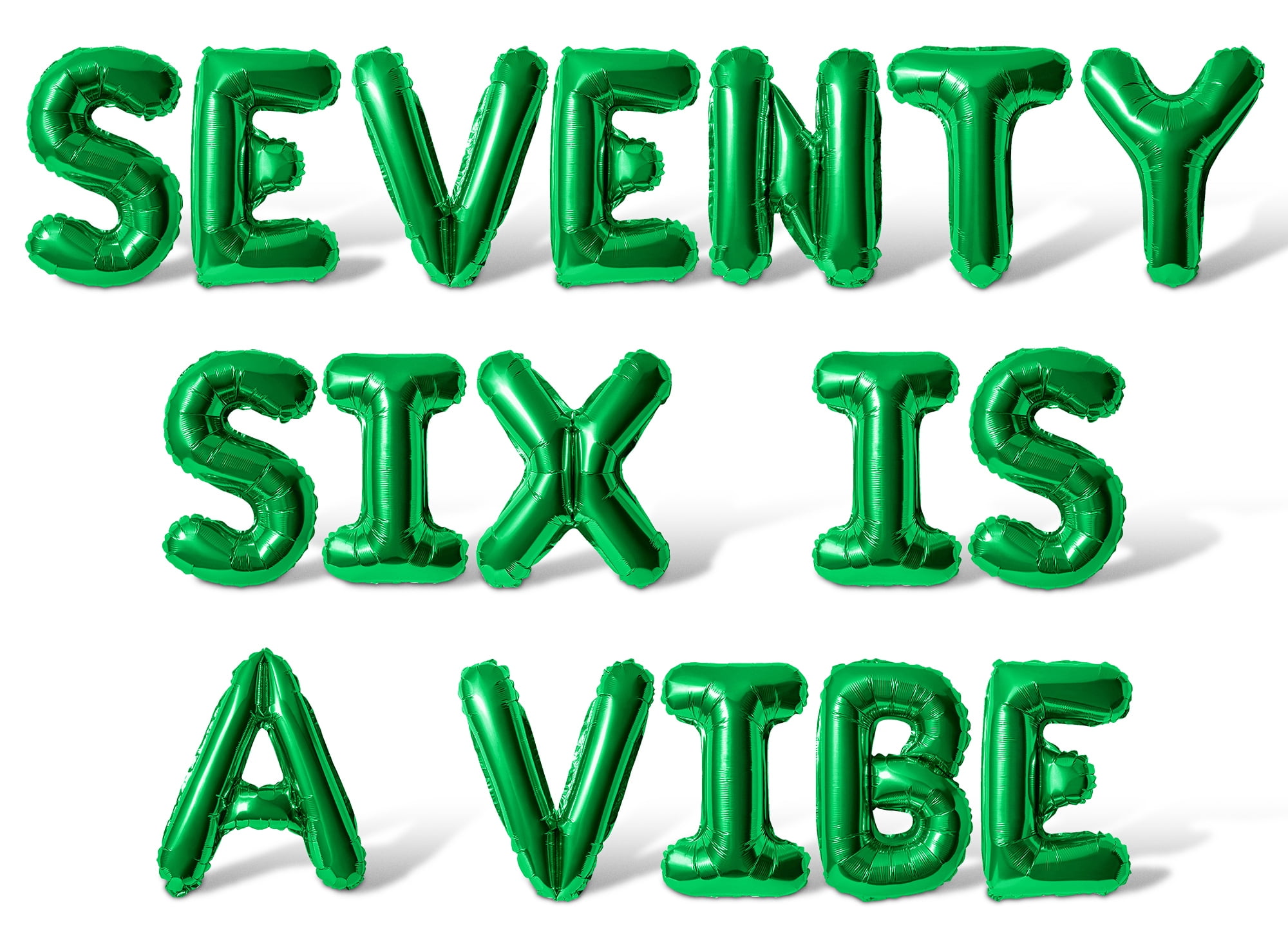 Letter Balloons - SEVENTY SIX IS A VIBE 16" Inch Alphabet Letters Foil ...
