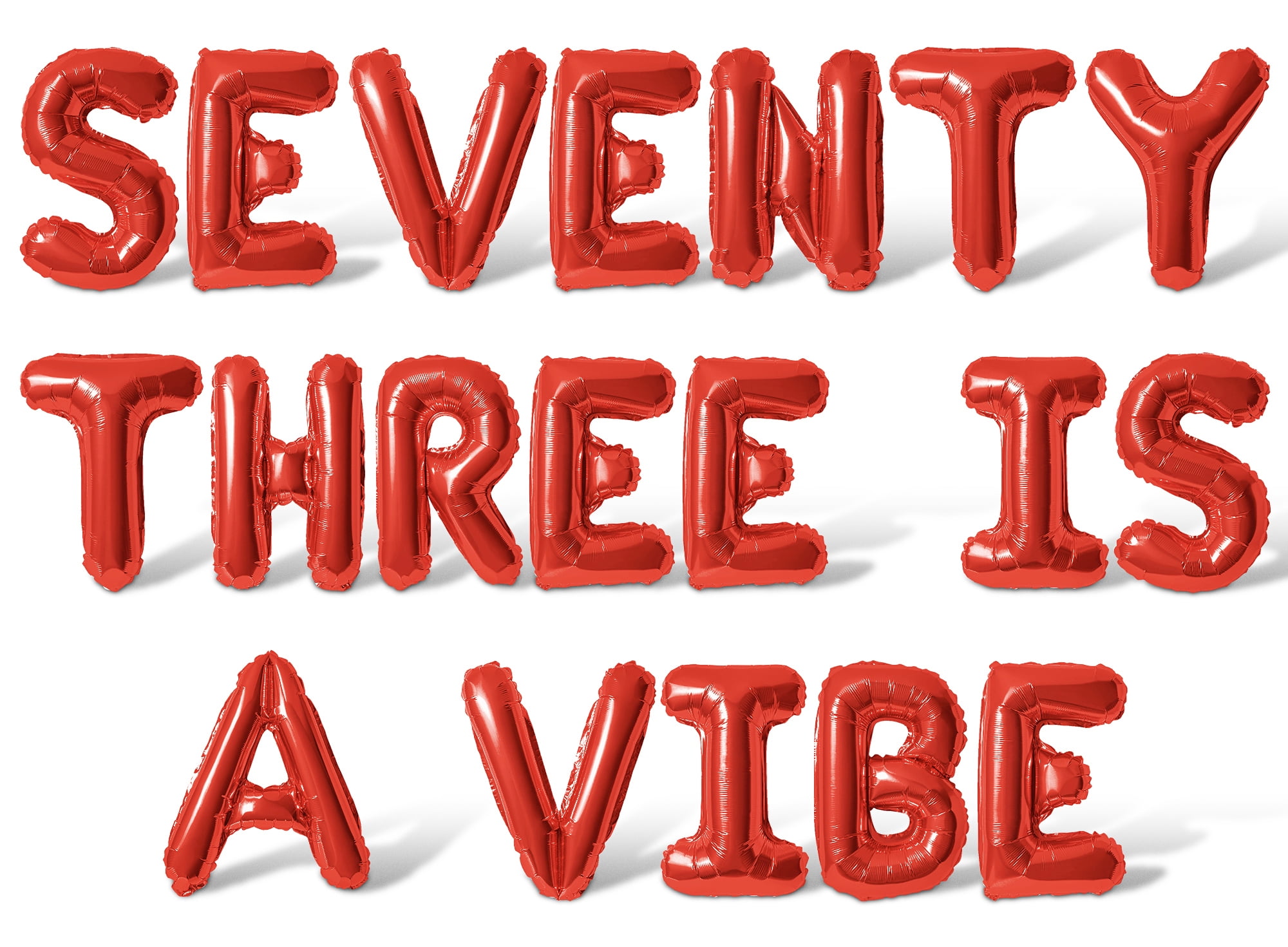 Letter Balloons - SEVENTY THREE IS A VIBE 16" Inch Alphabet Letters ...