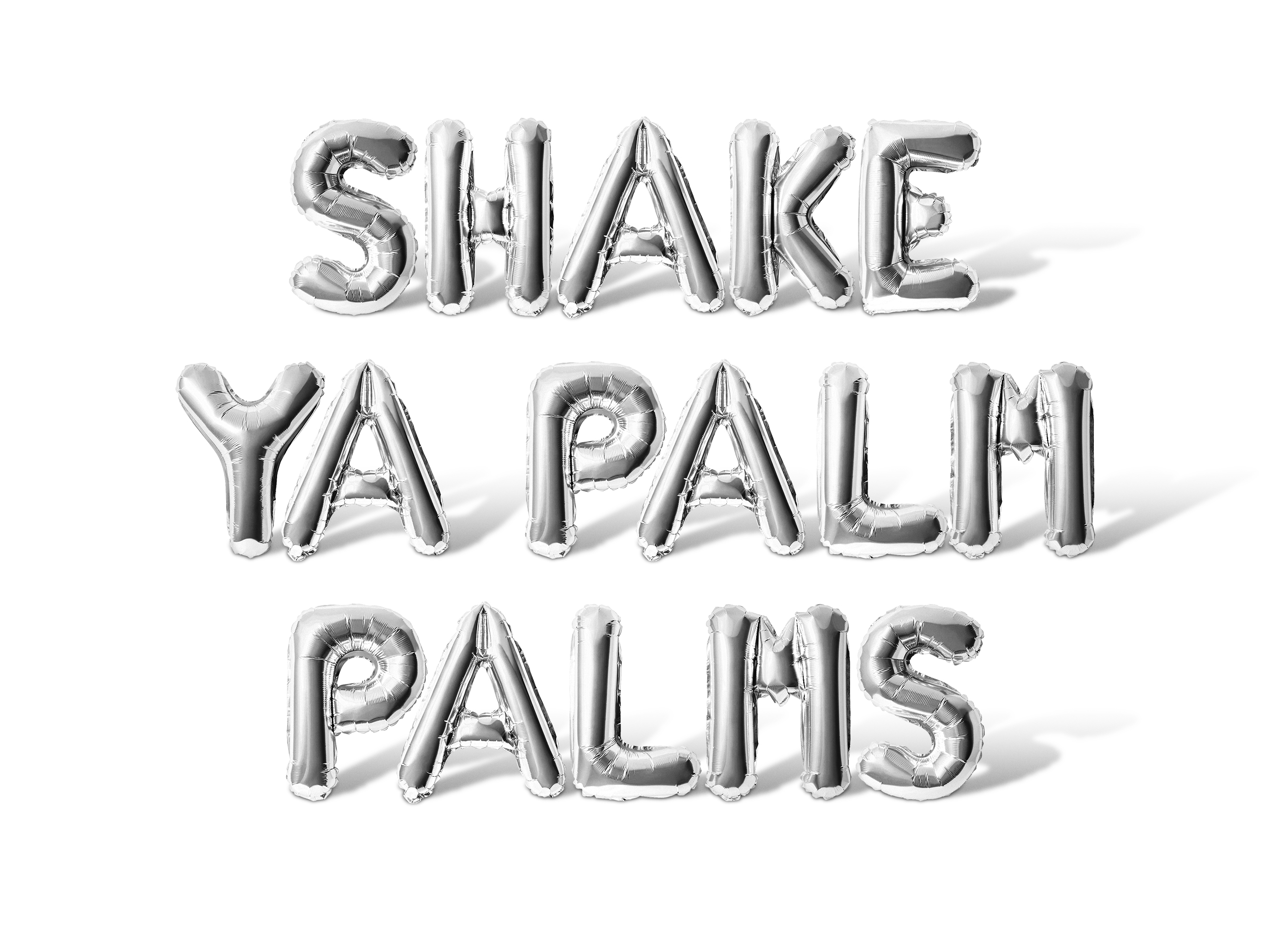 Letter Balloons - SHAKE YA PALM PALMS 16" Inch Alphabet Letters Foil ...