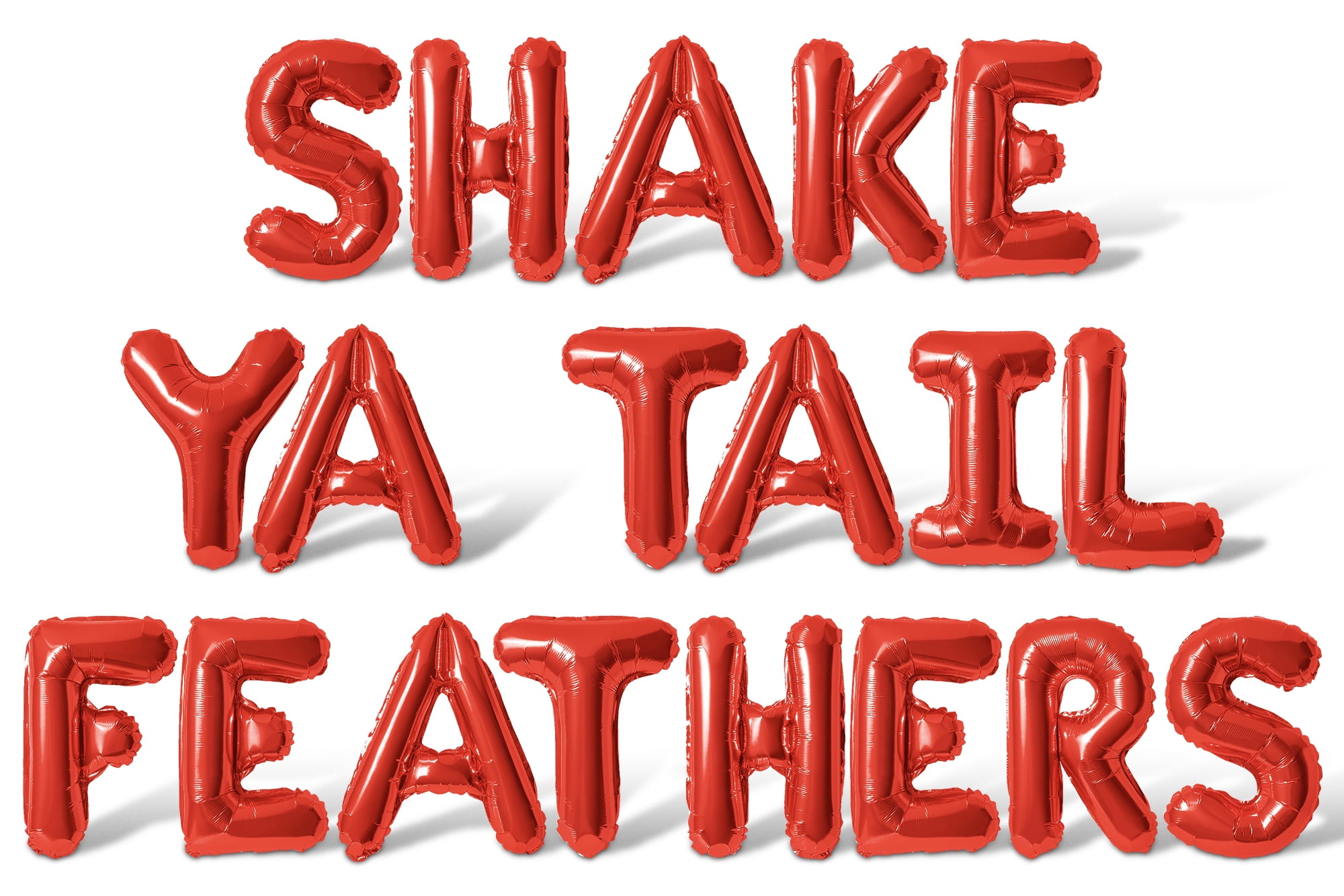 Letter Balloons - SHAKE YA TAIL FEATHERS 16" Inch Alphabet Letters Foil Mylar Balloon ...