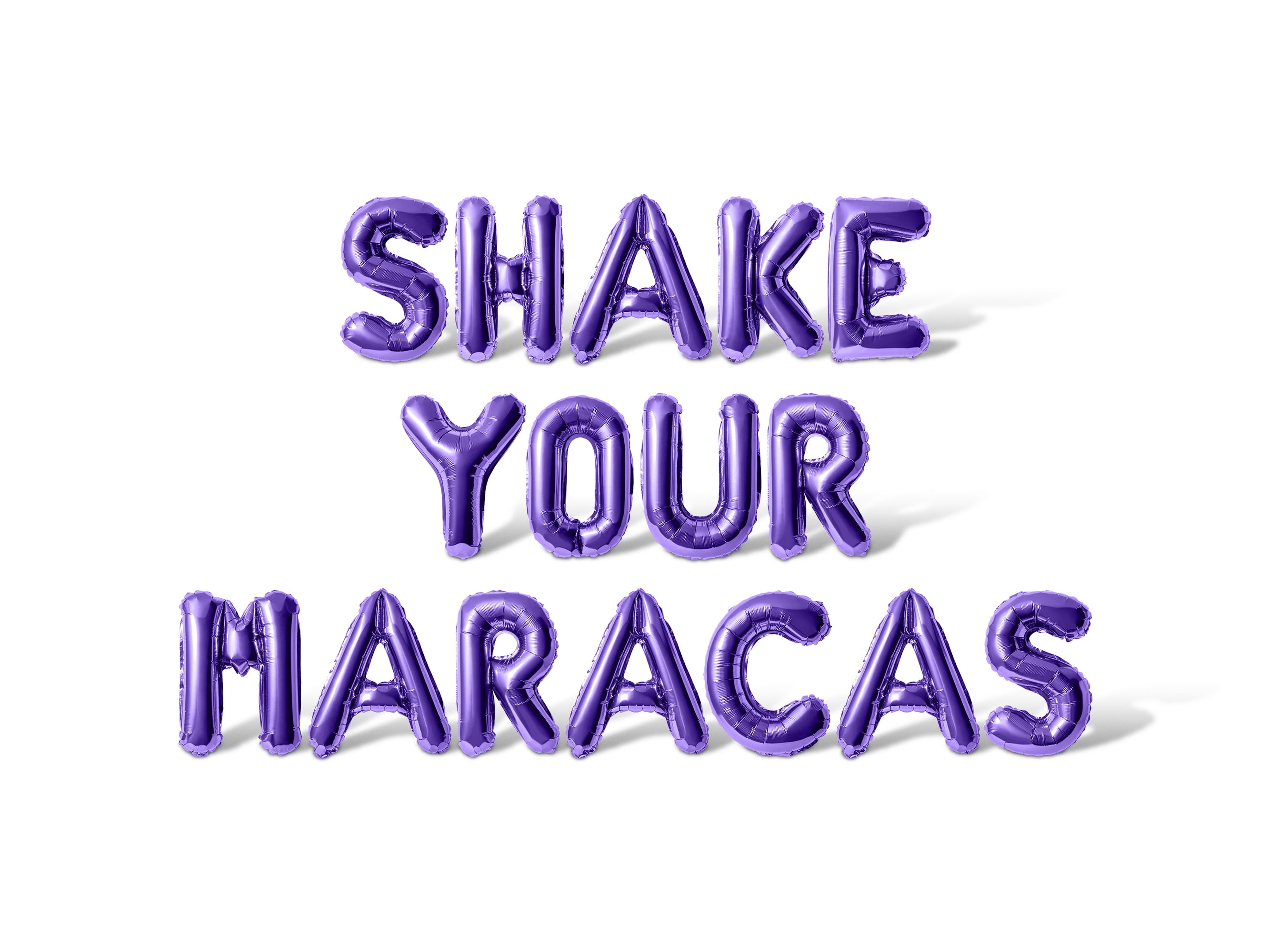Letter Balloons - SHAKE YOUR MARACAS 16" Inch Alphabet Letters Foil ...