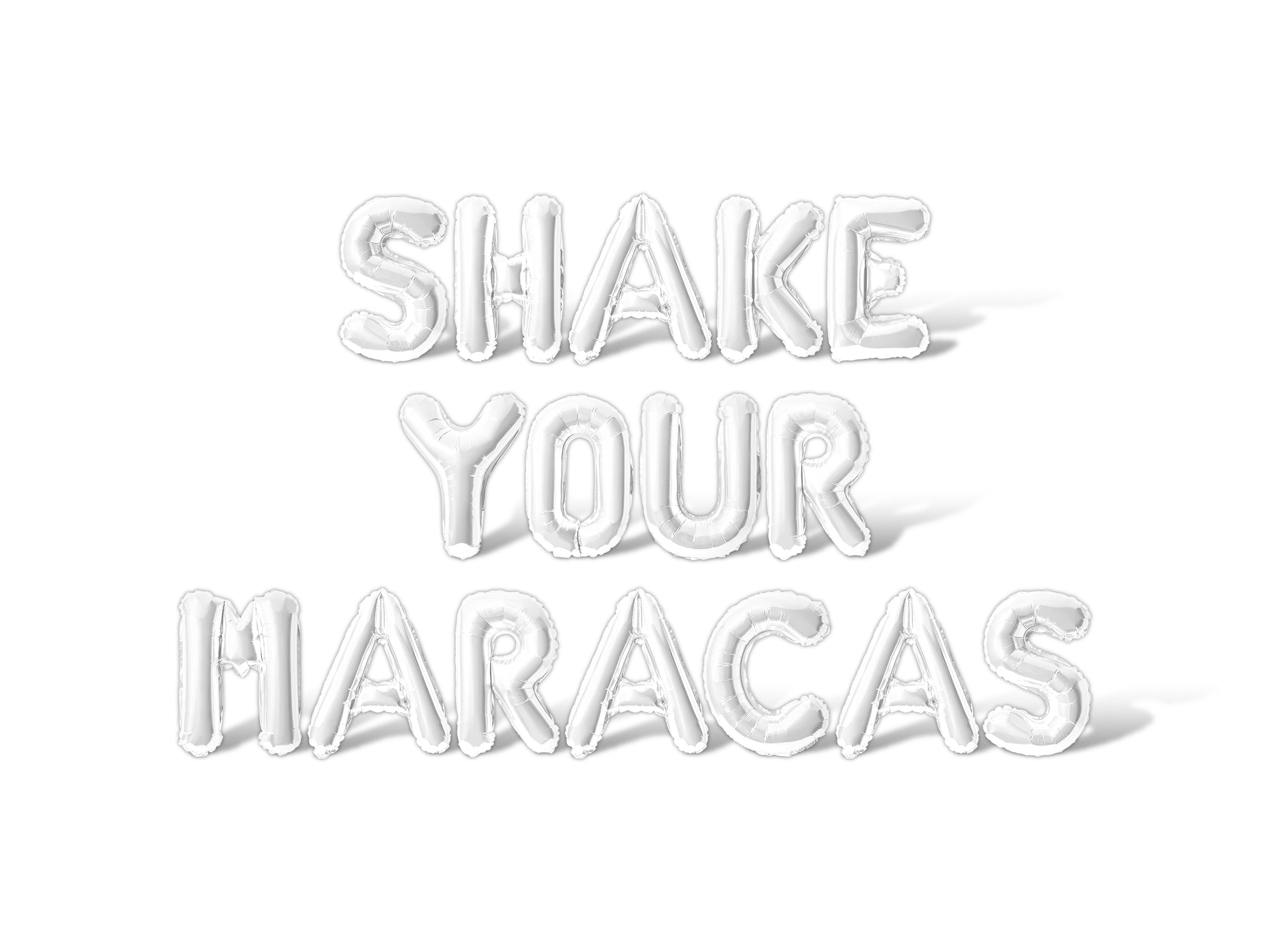 Letter Balloons - SHAKE YOUR MARACAS 16" Inch Alphabet Letters Foil ...