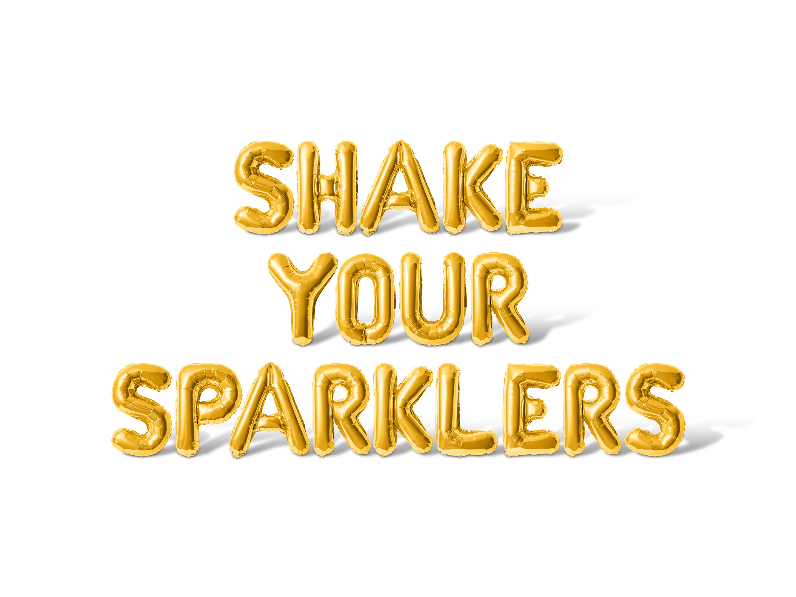 Letter Balloons - SHAKE YOUR SPARKLERS 16" Inch Alphabet Letters Foil ...