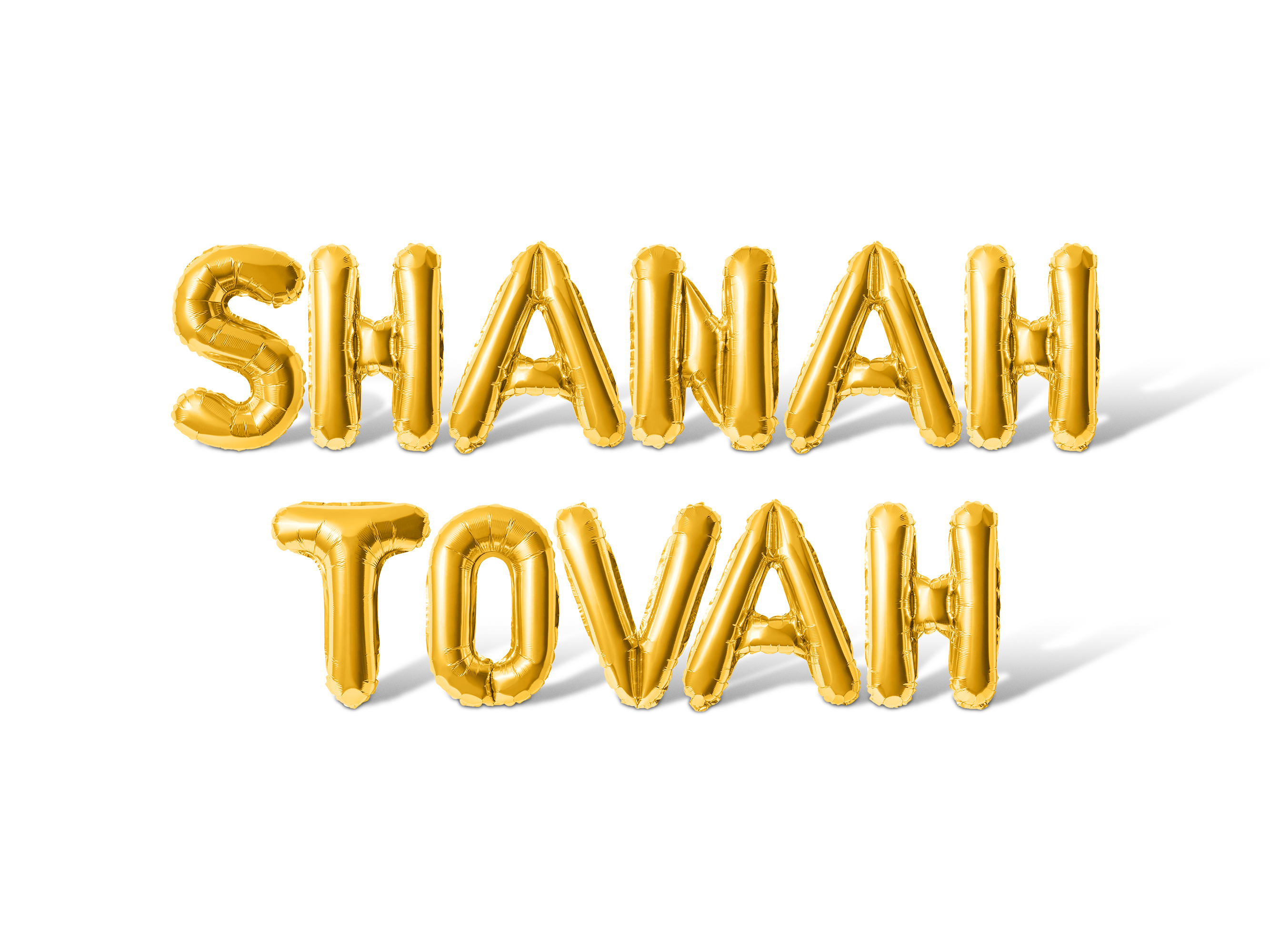 Letter Balloons - SHANAH TOVAH 16" Inch Alphabet Letters Foil Mylar Balloon Rosh Hashanah Party ...